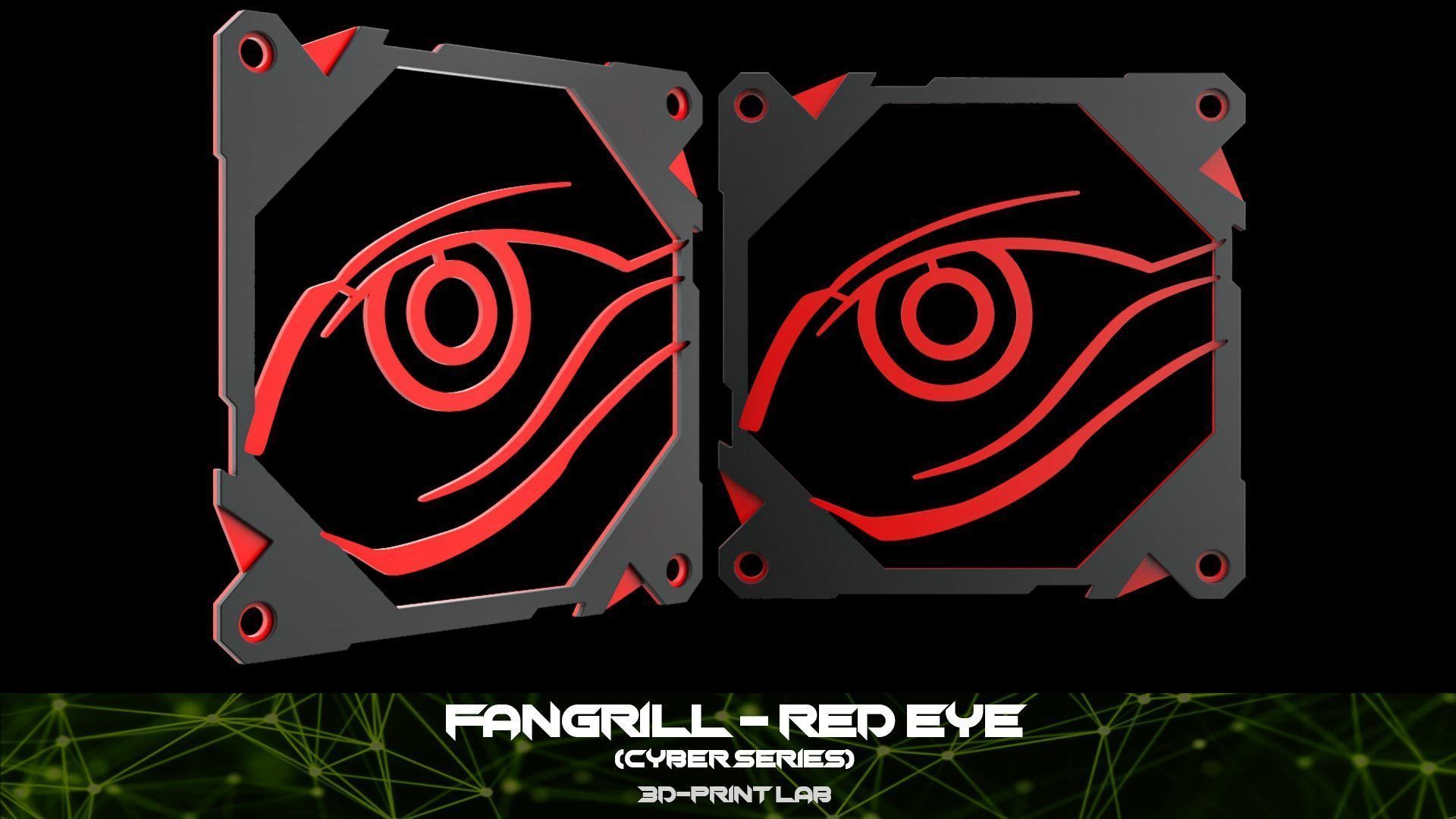 Fan Grill - Cyber series - Red Eye 3D model 3D printable | CGTrader