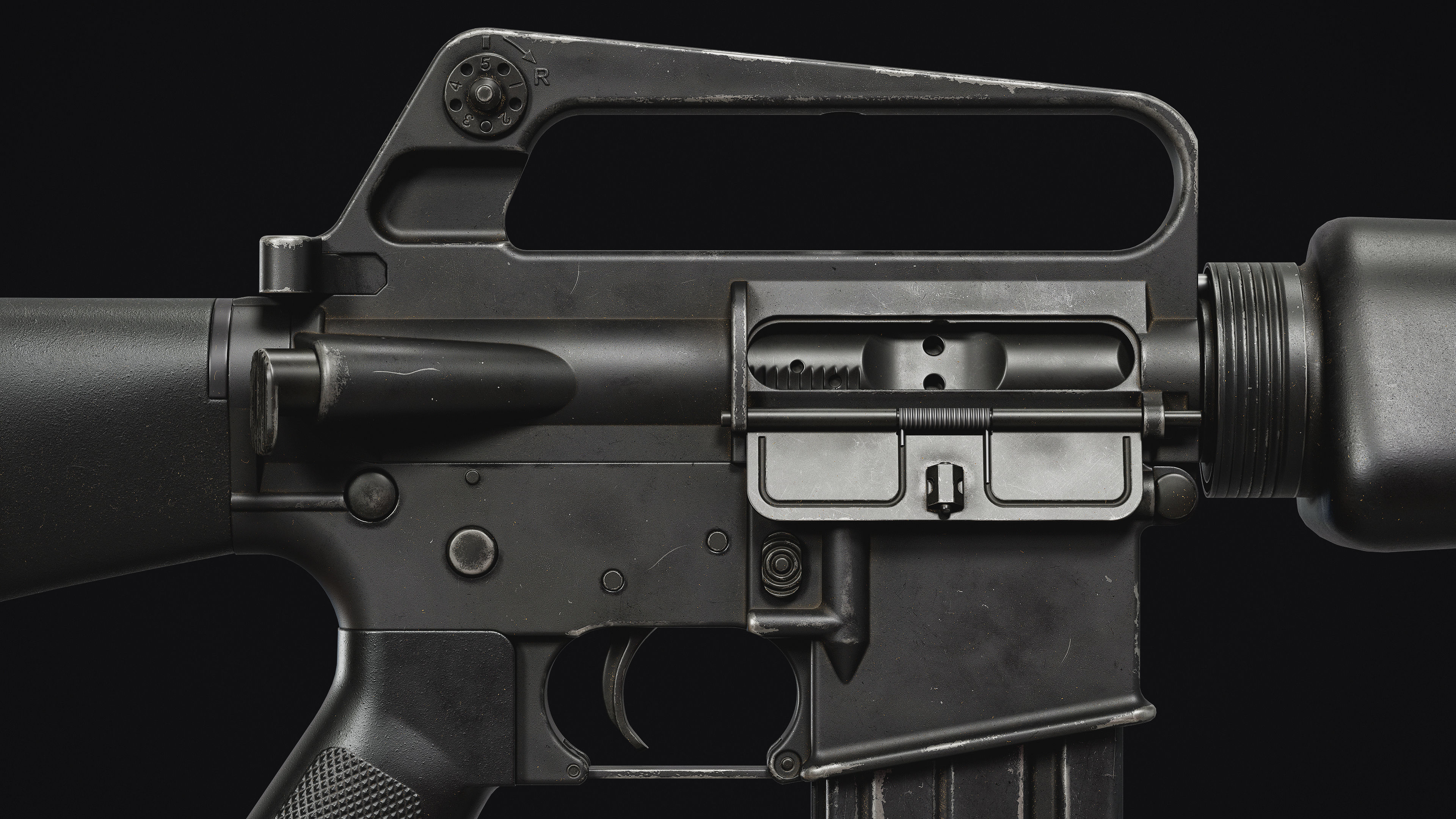 3D model M16 - M203 Grenade Launcher VR / AR / low-poly | CGTrader