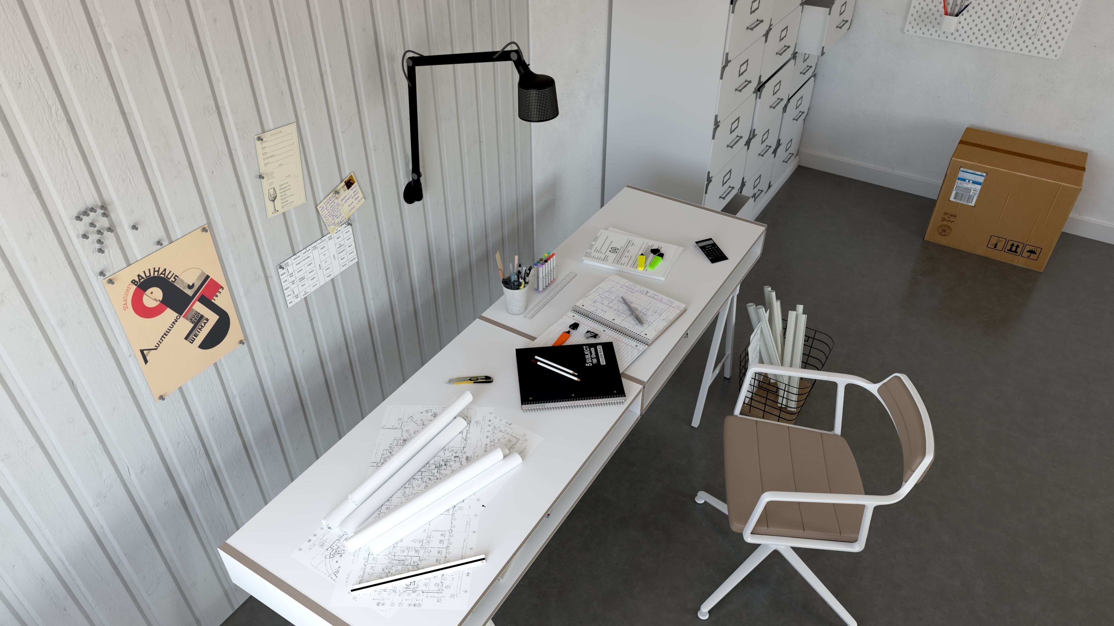 Office Workspace 3D model | CGTrader
