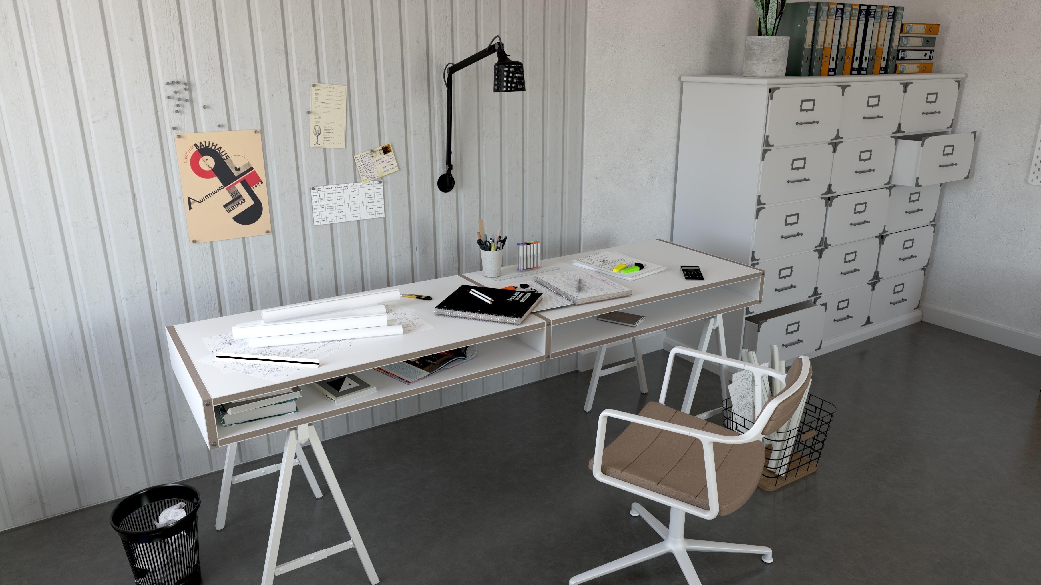 Office Workspace 3D model | CGTrader