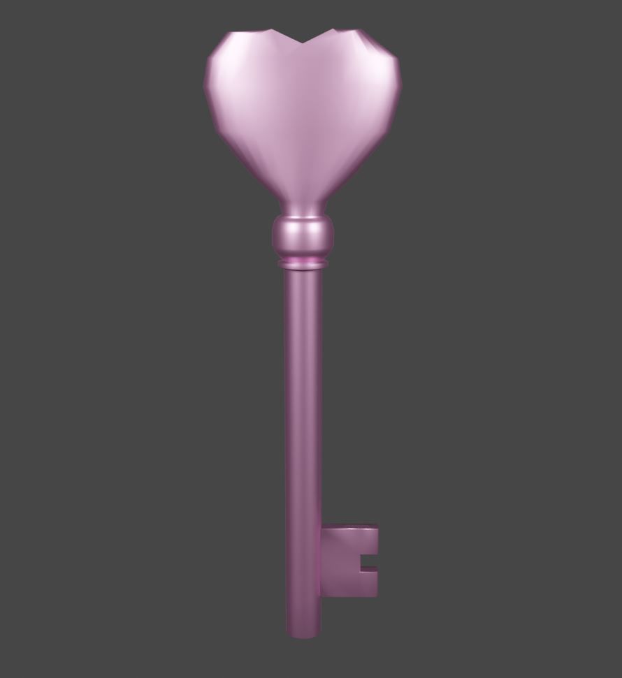 Printable Heart Key 3D model 3D printable | CGTrader