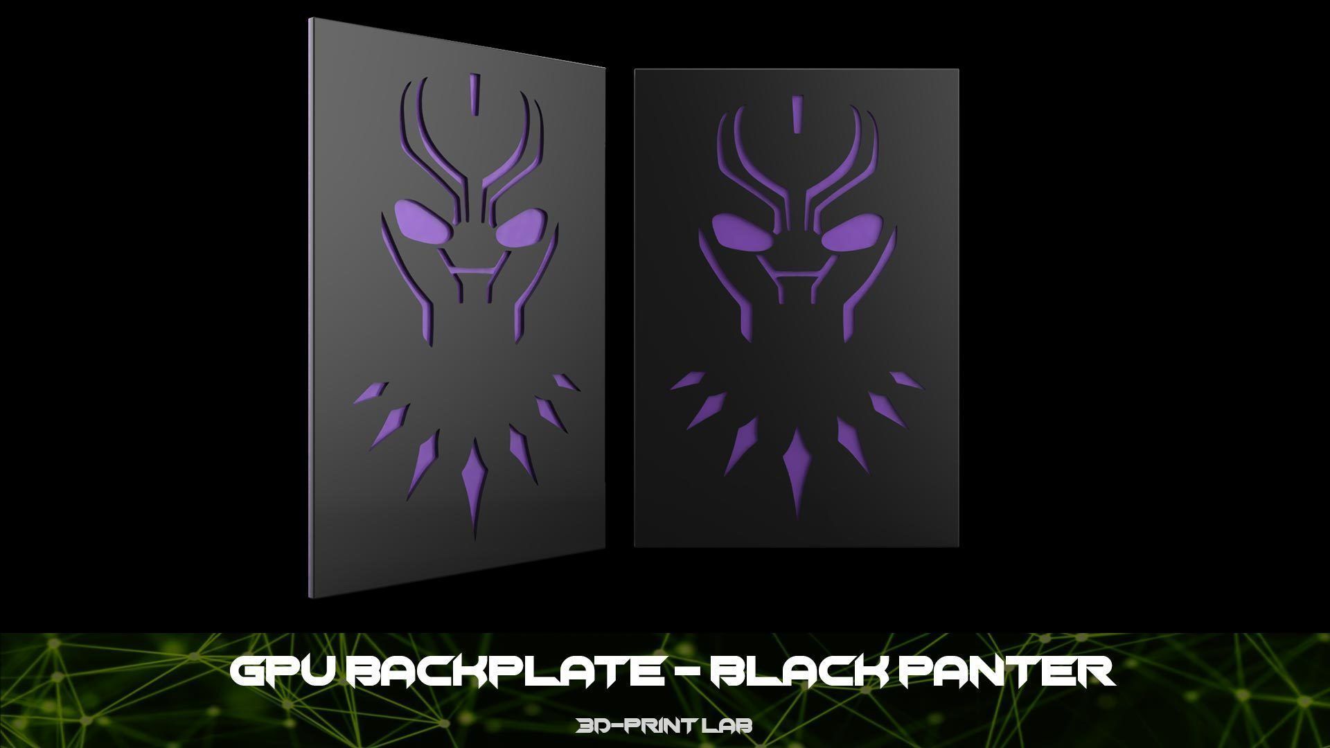 GPU Backplate - Black Panter 3D model 3D printable | CGTrader
