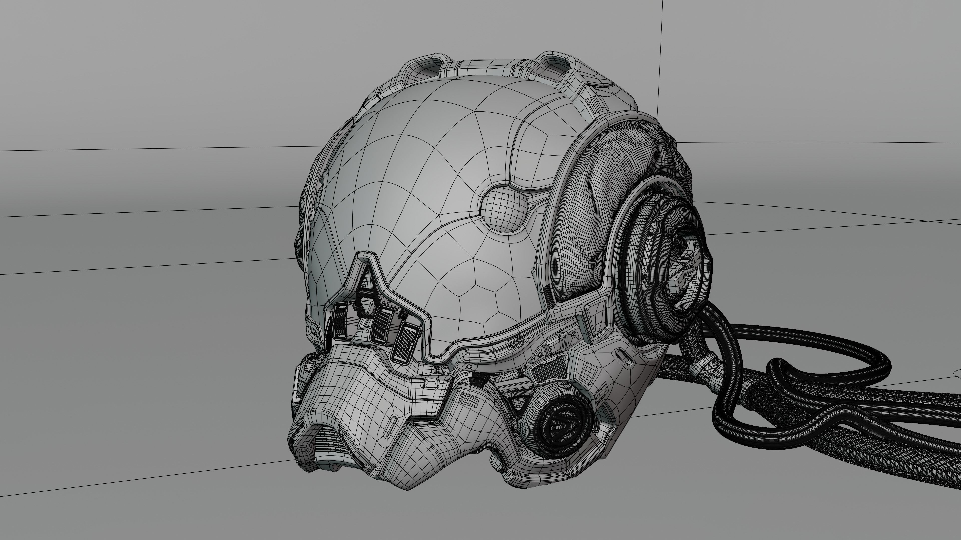 Sci-fi Helmet 3D model | CGTrader