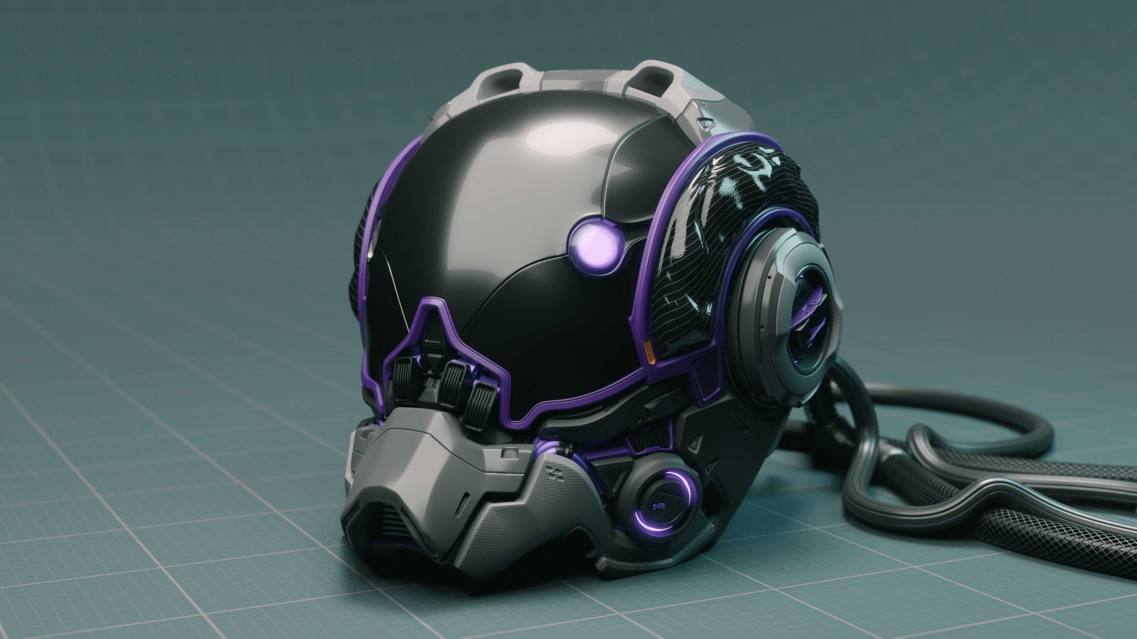 Sci-fi Helmet 3D model | CGTrader