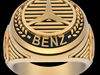Benz ring silver gold printable jewelry 3D model 3D model 3D printable ...