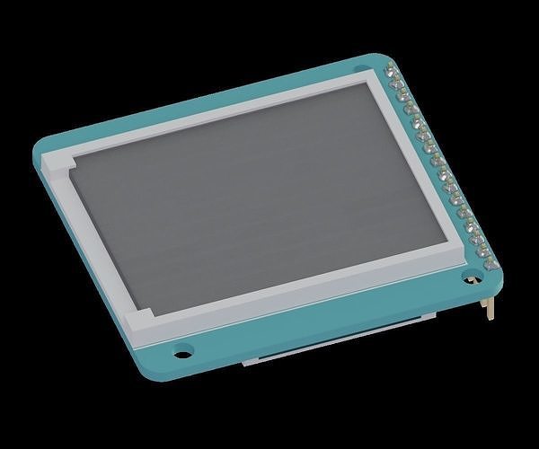 TFT LCD Display Module with SPI Interface 180X60 3D model | CGTrader