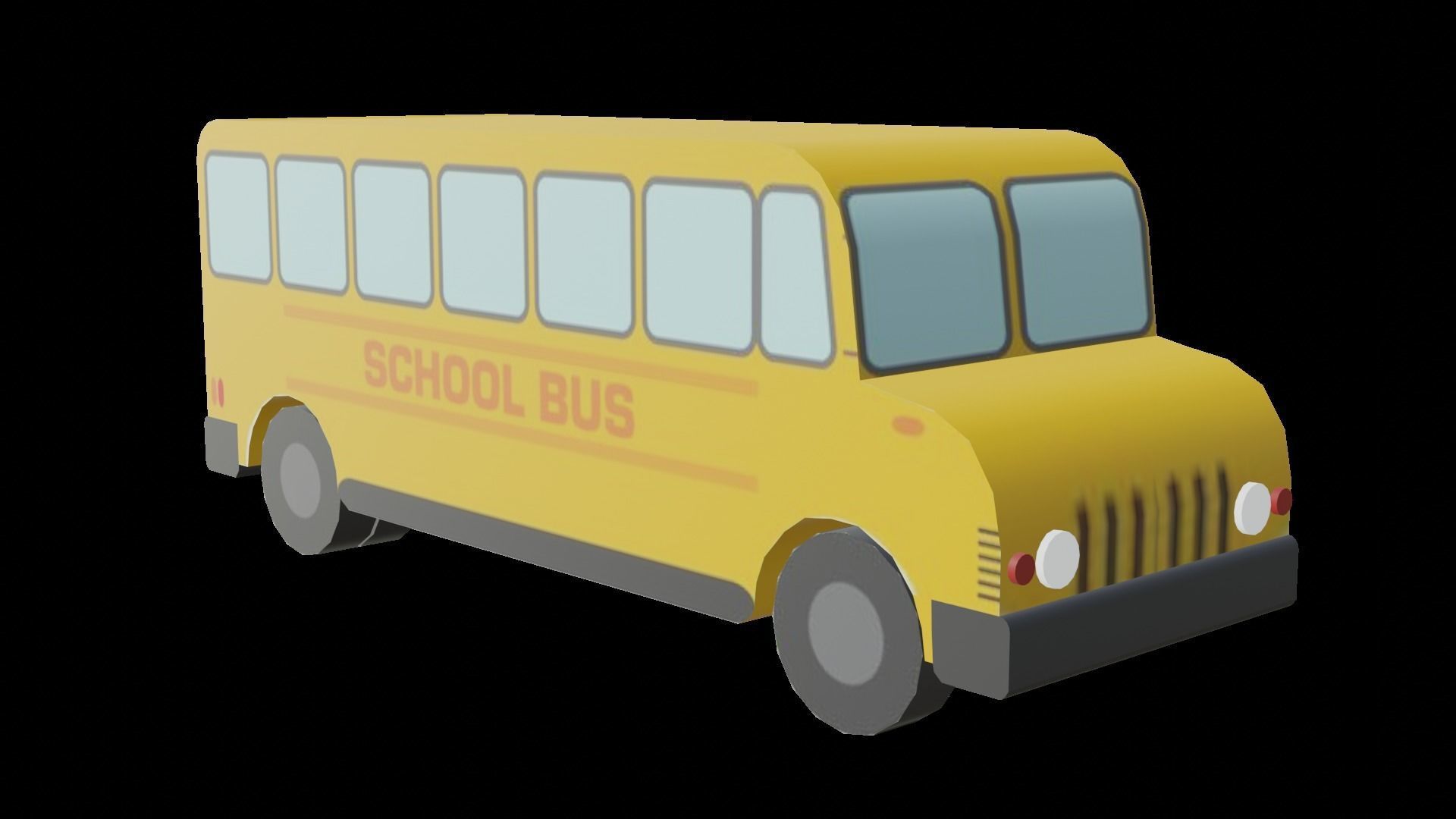 School Bus free 3D model | CGTrader