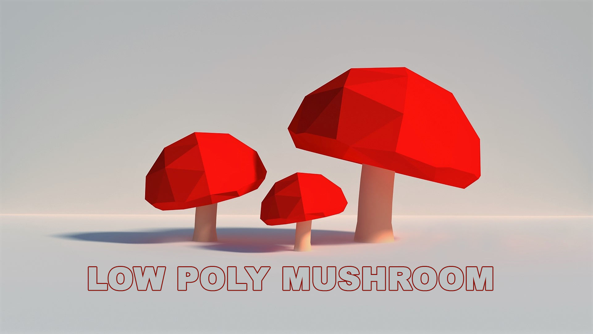 3D model Mushroom Simple VR AR Low Poly 3D model VR / AR / low-poly ...
