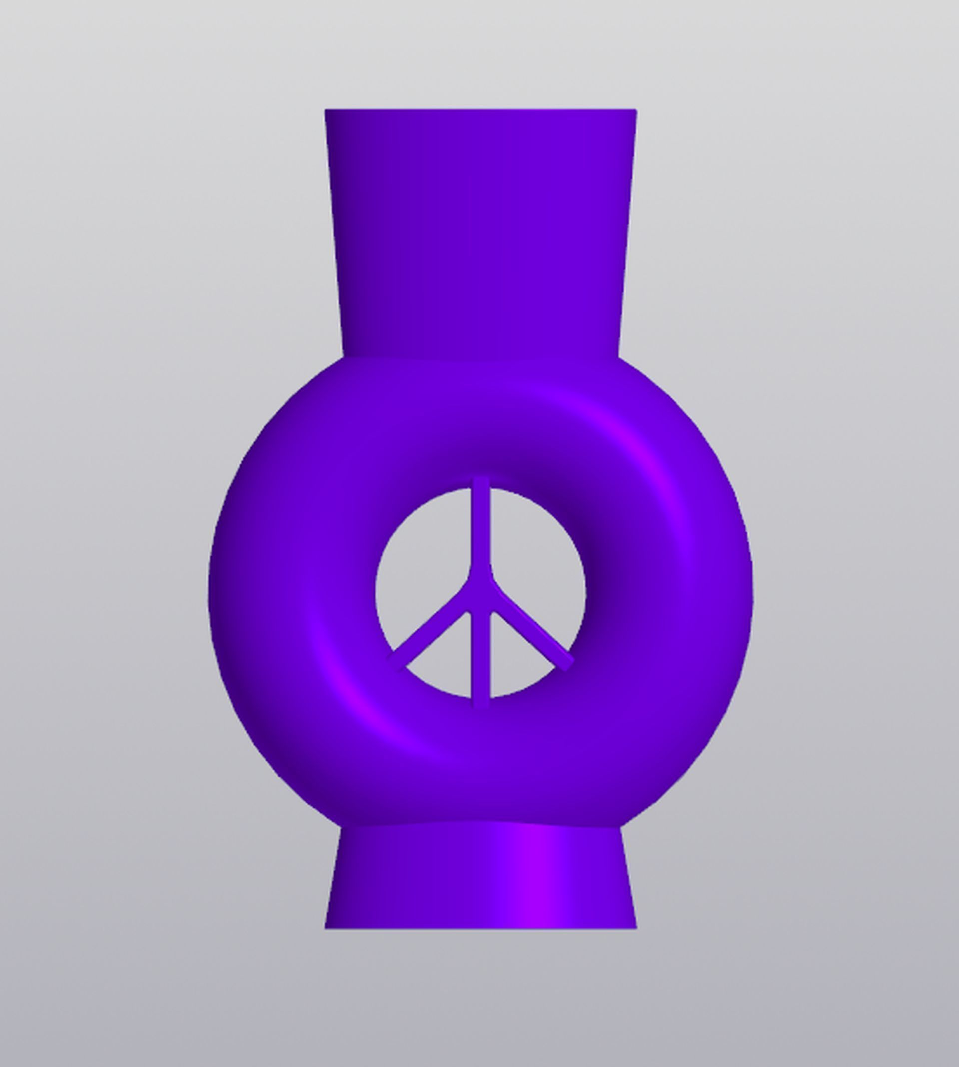 Bubble vase with peace sign 3D model 3D printable | CGTrader
