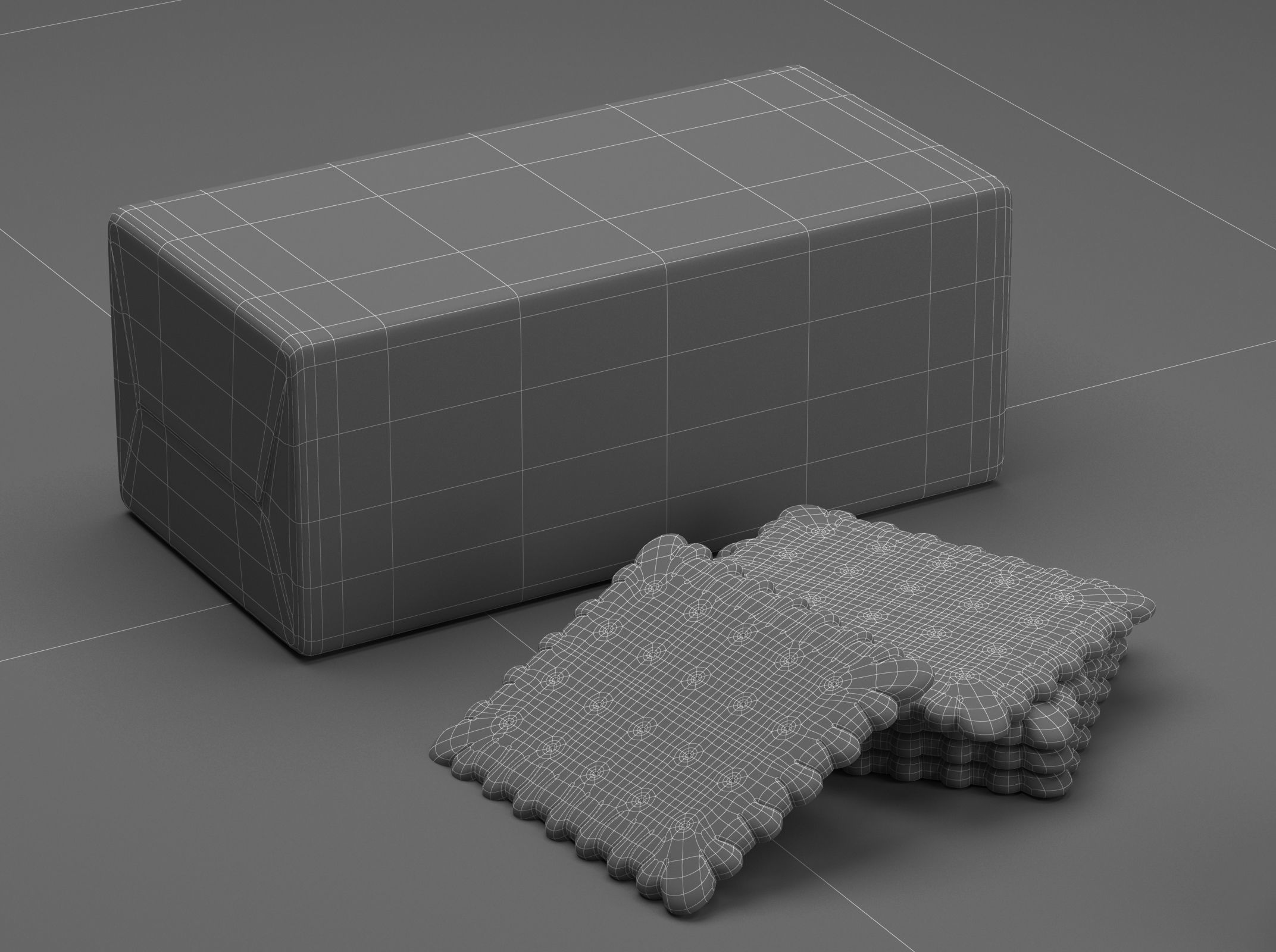 A Pack of Biscuits 3D model | CGTrader