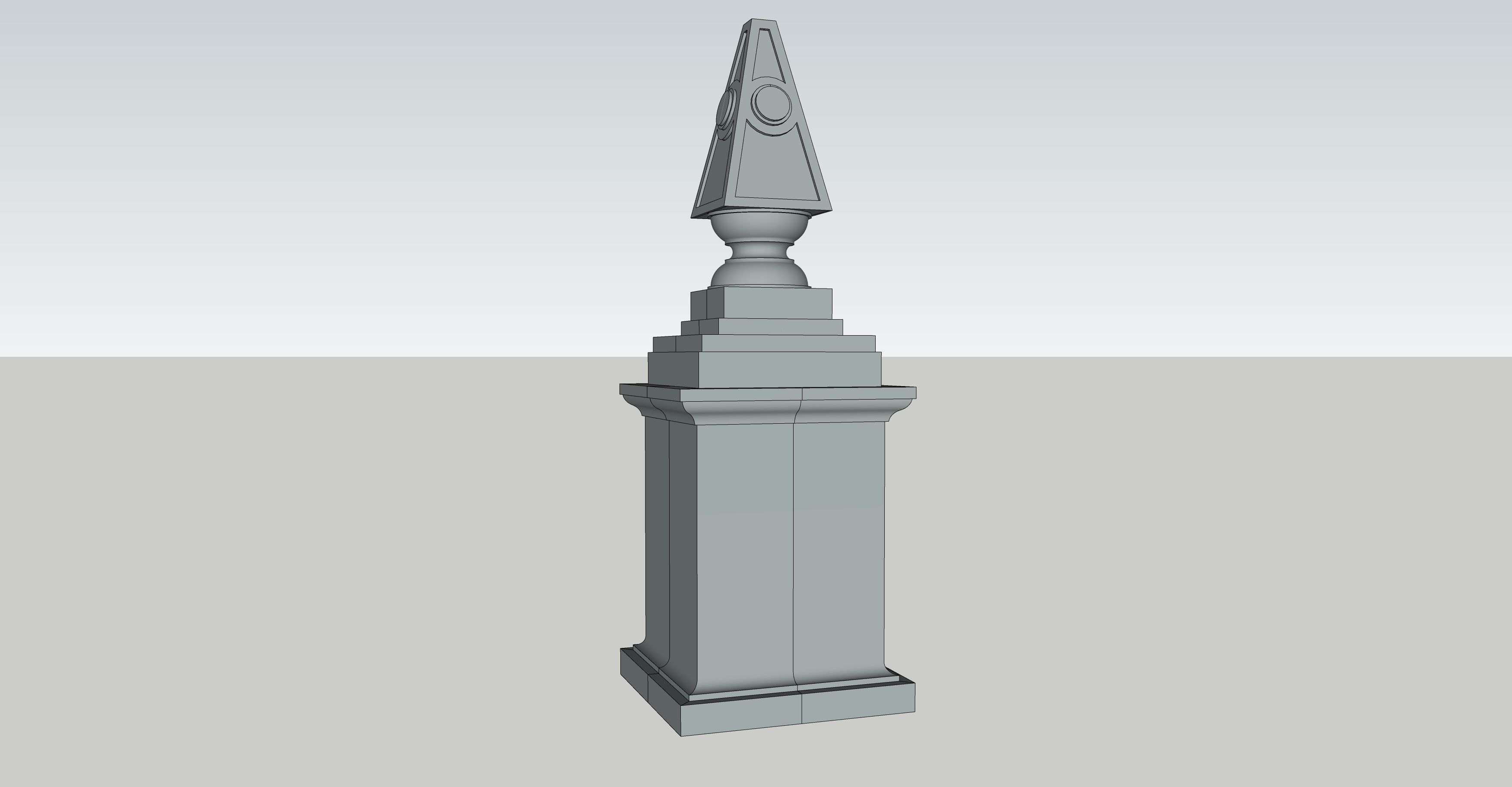 architectural Obelisk or Phial free 3D model | CGTrader