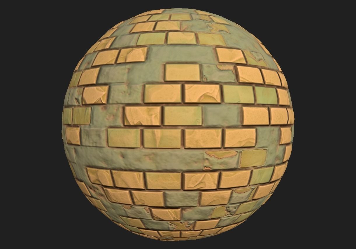 Stylized Brick 1- Substance Procedural Generator Material Texture ...