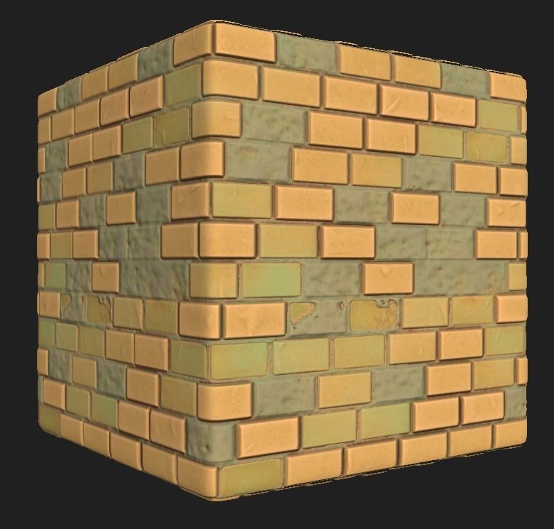 Stylized Brick 1- Substance Procedural Generator Material Texture ...