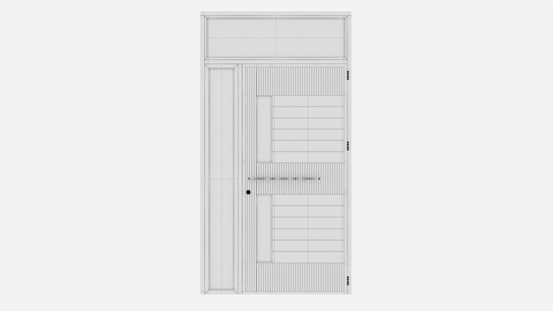 Aluminium door 191 3D model | CGTrader