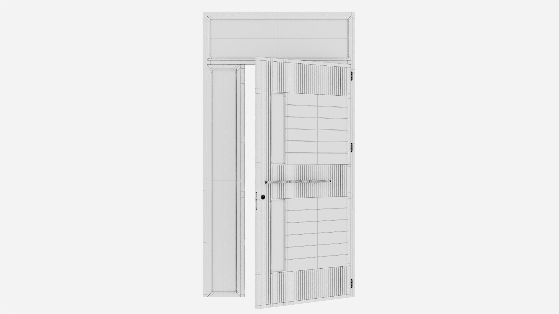 Aluminium door 191 3D model | CGTrader
