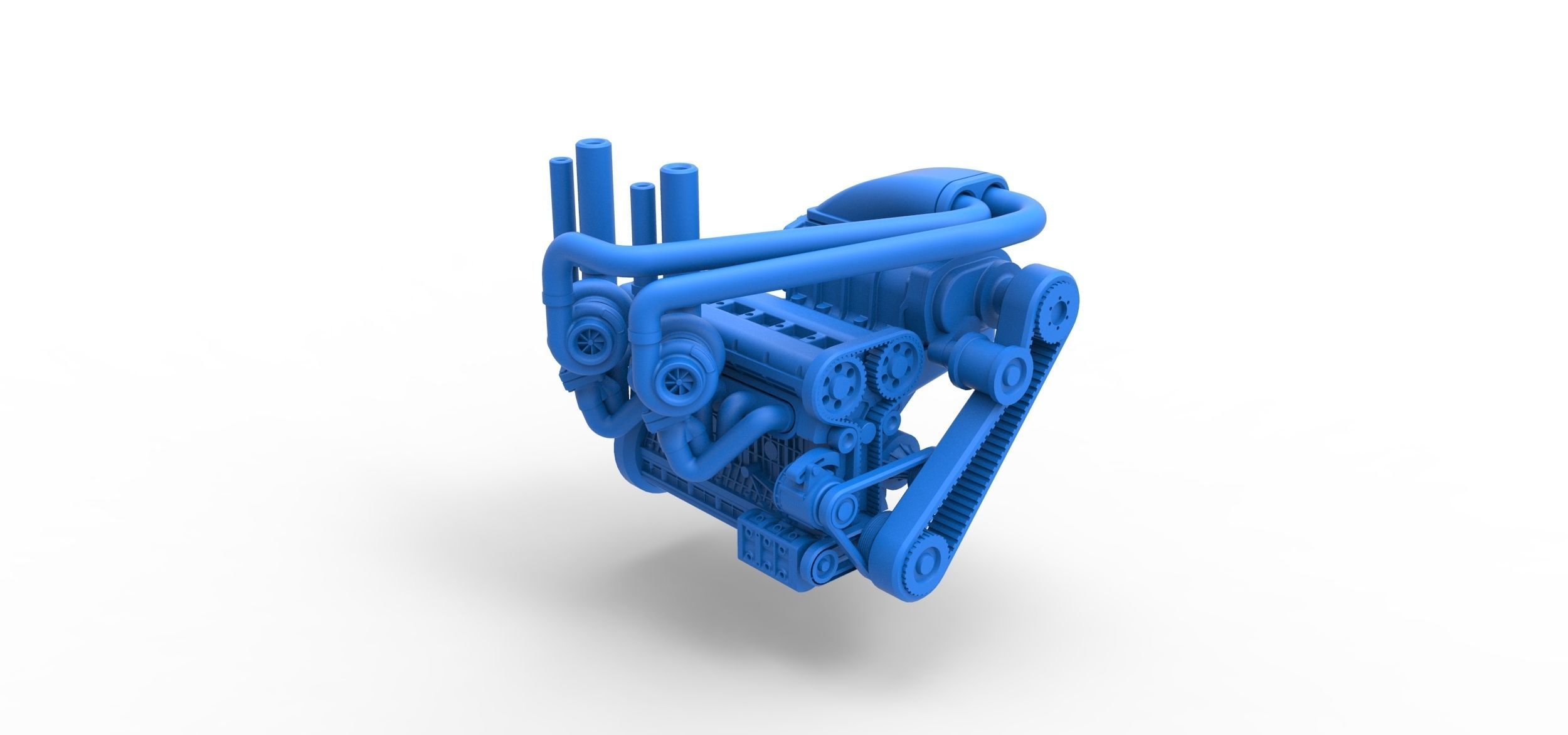 Twin turbo supercharged straight-six engine Scale 1 to 25 3D model 3D ...