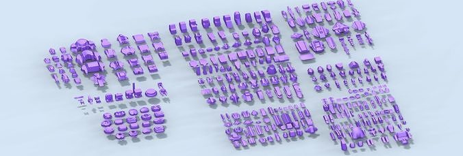 kitbash elements set 01 3D model | CGTrader