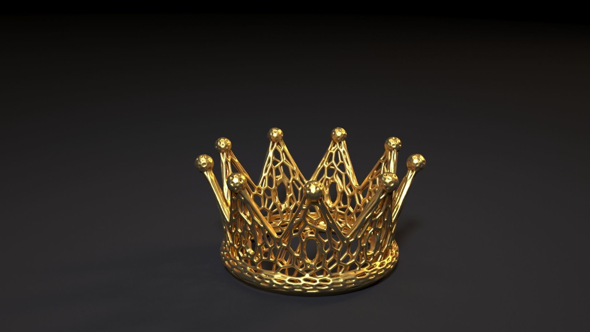 Crown golden 3D model 3D printable | CGTrader