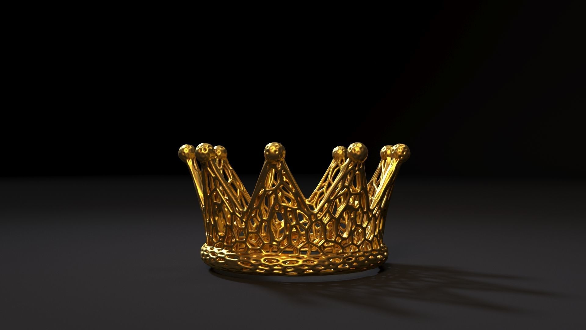 Crown golden 3D model 3D printable | CGTrader