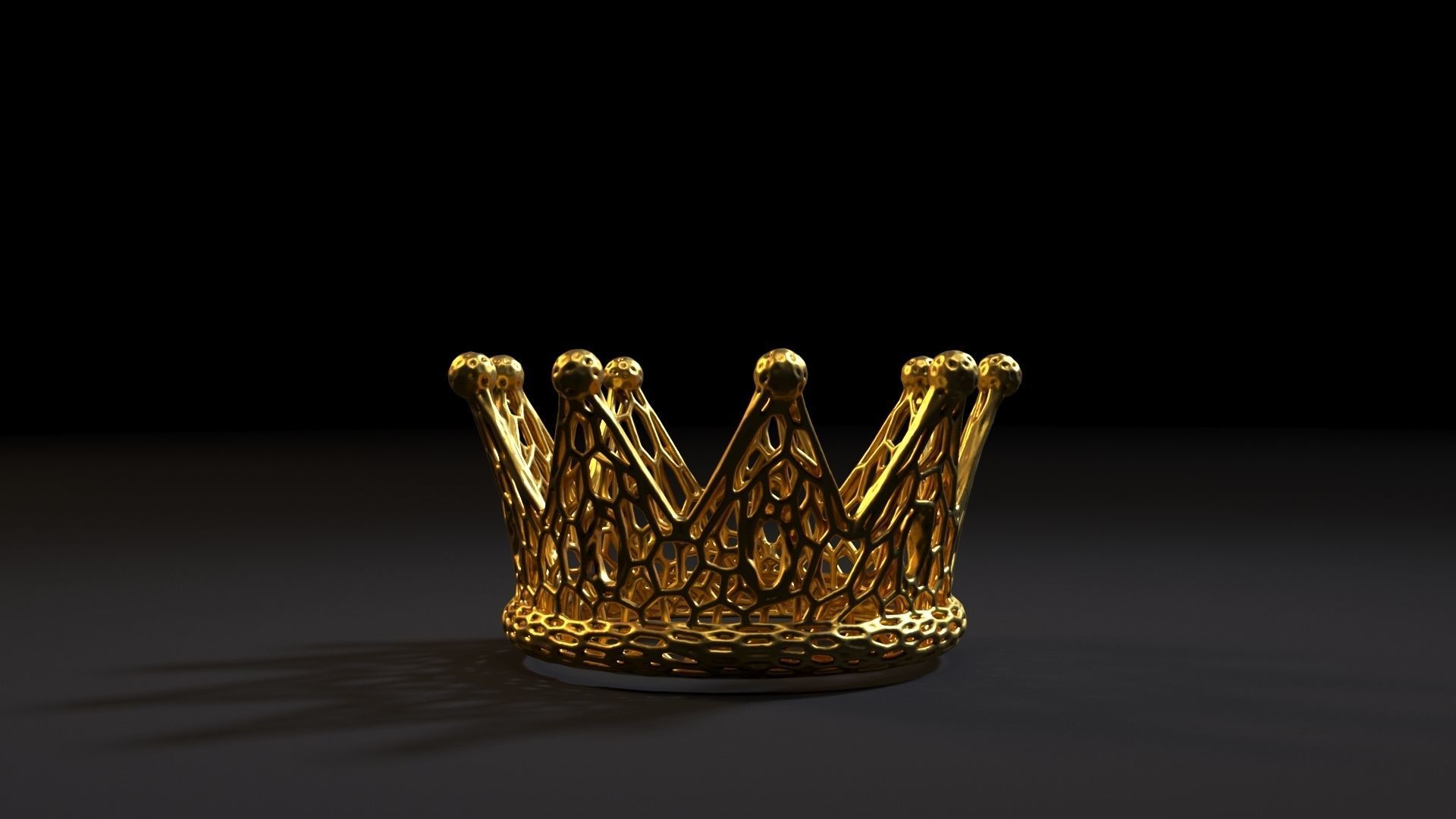 Crown golden 3D model 3D printable | CGTrader
