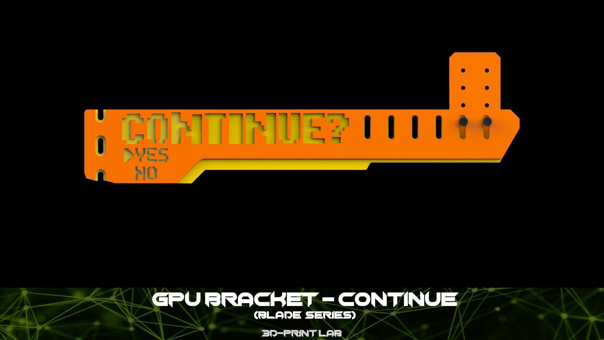 GPU Bracket - Blade Series - Continue 3D model 3D printable | CGTrader