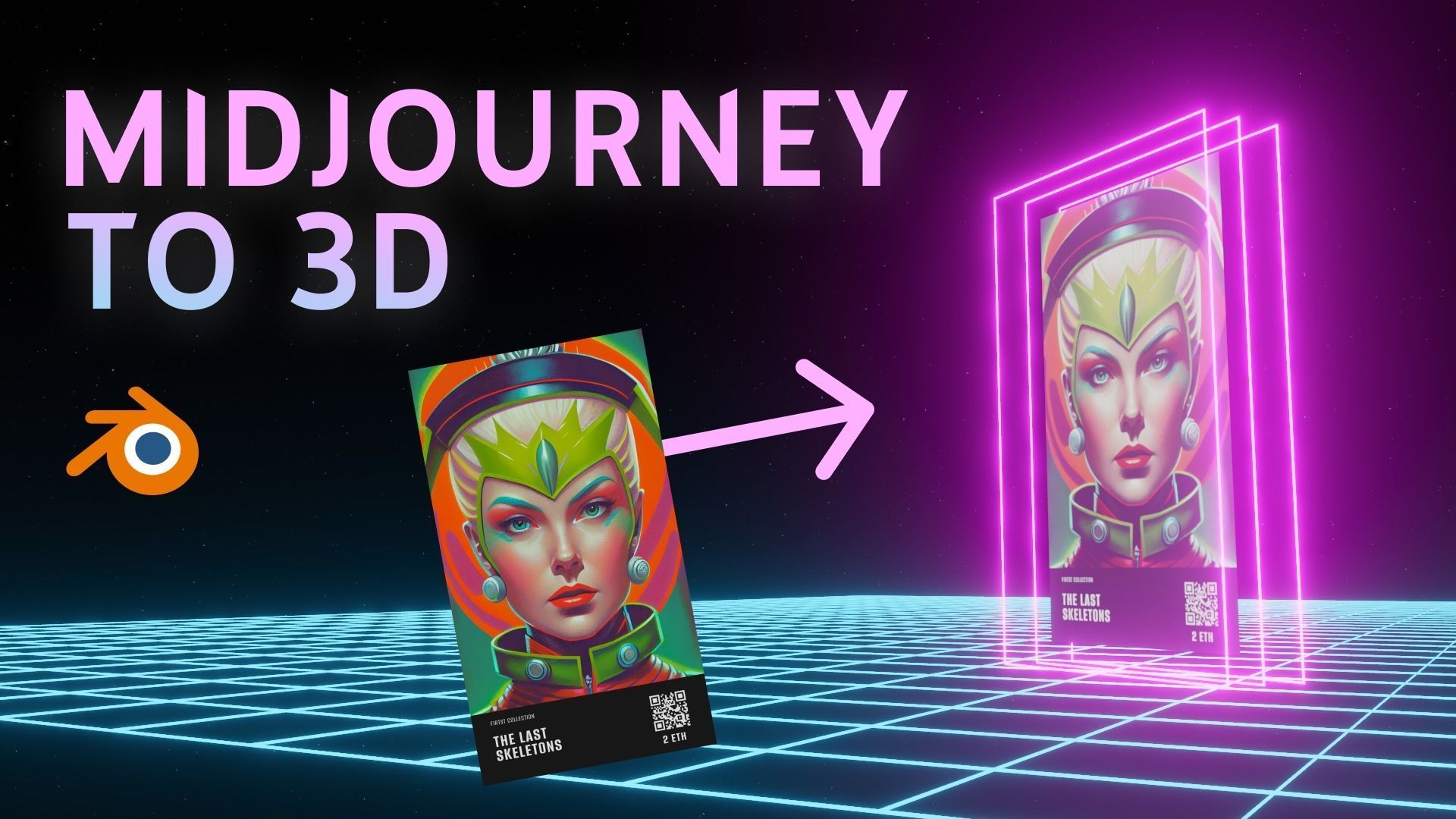 Glow frame for Midjourney AI art Blender template 3D model animated | CGTrader