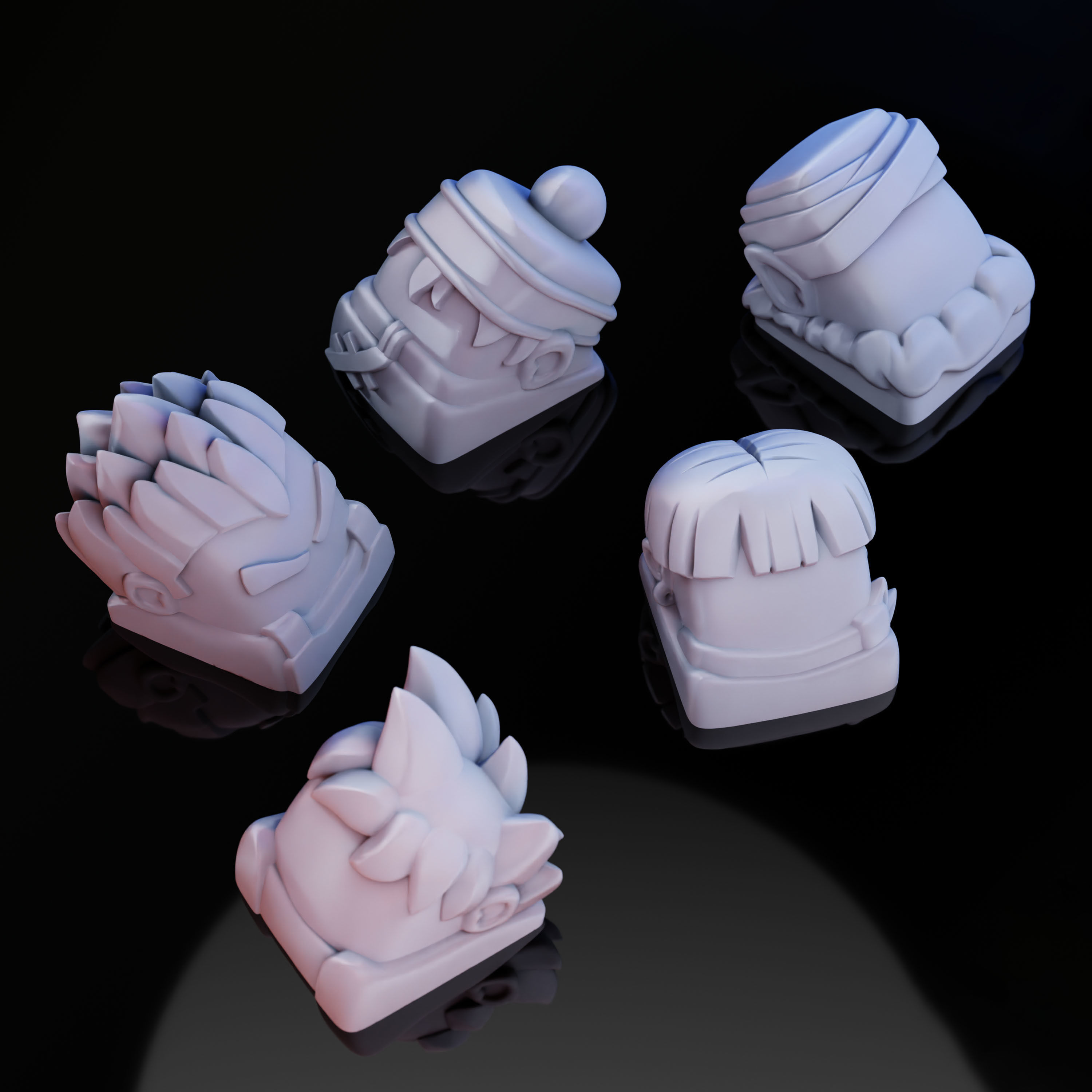 Dbz Keycaps Vol I - Dragon ball - Mechanical Keyboard 3D model 3D ...