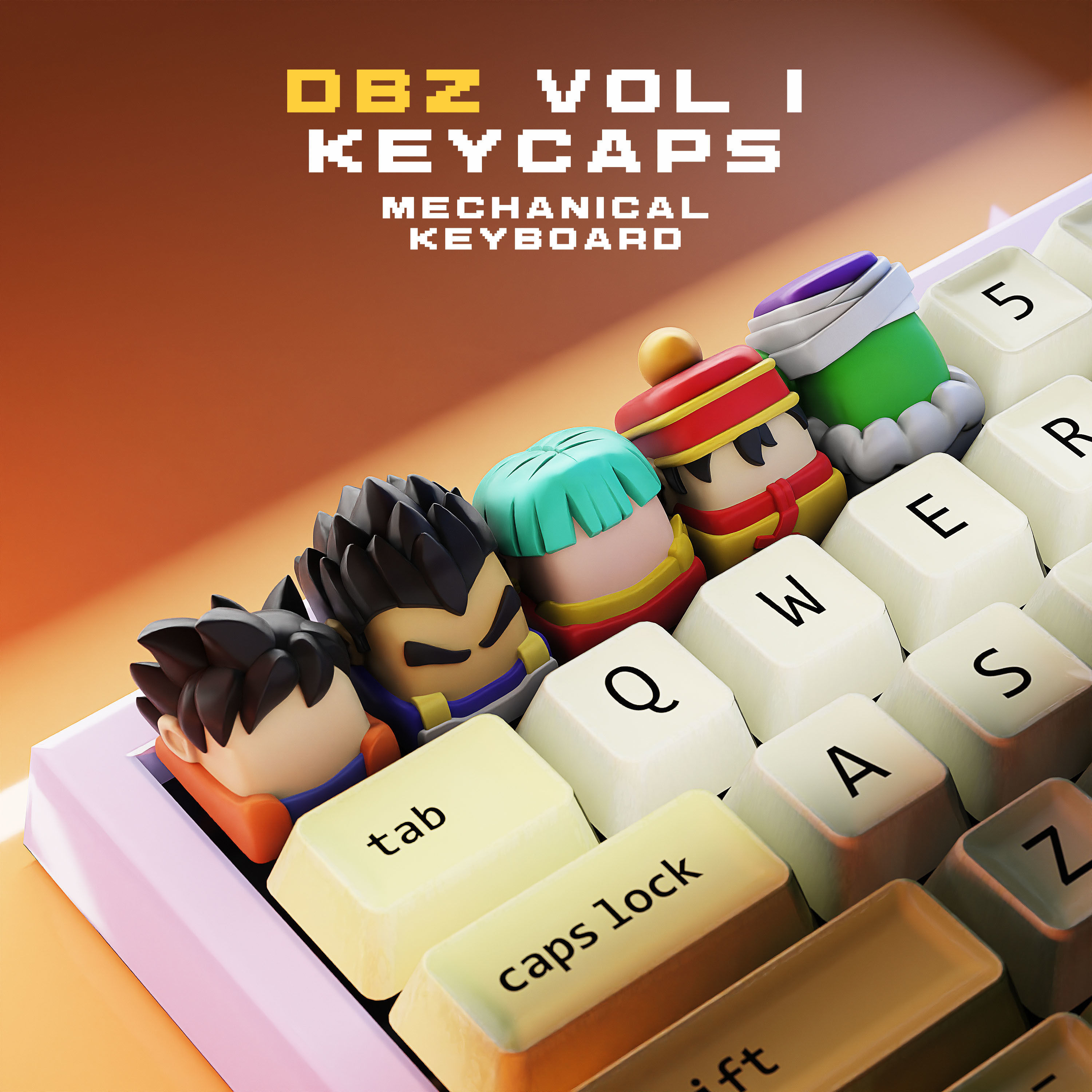 Dbz Keycaps Vol I - Dragon ball - Mechanical Keyboard 3D model 3D ...