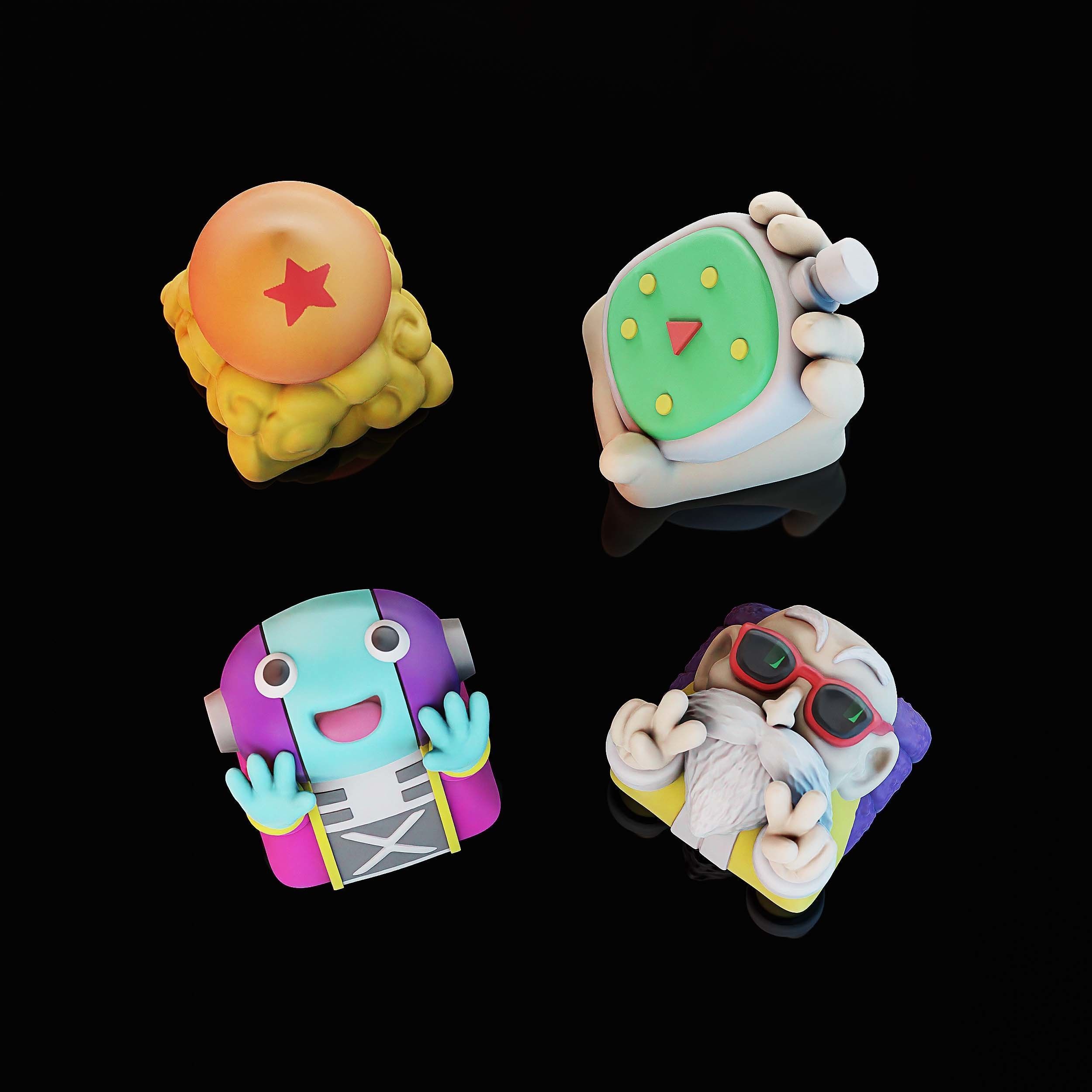Dbz Keycaps Vol II - Dragon ball - Mechanical Keyboard 3D model 3D ...