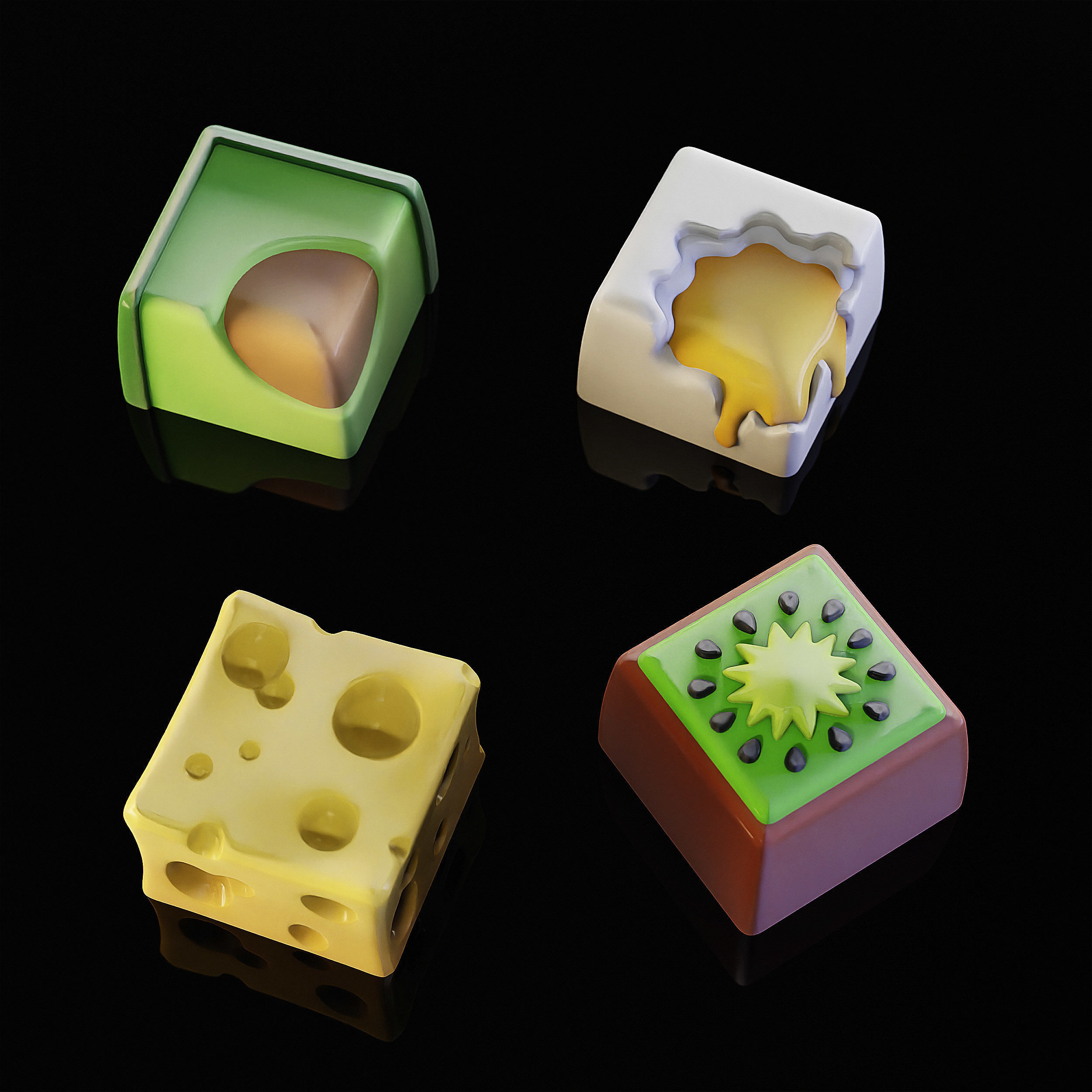 Foods Keycaps Vol I - Mechanical Keyboard 3D model 3D printable | CGTrader