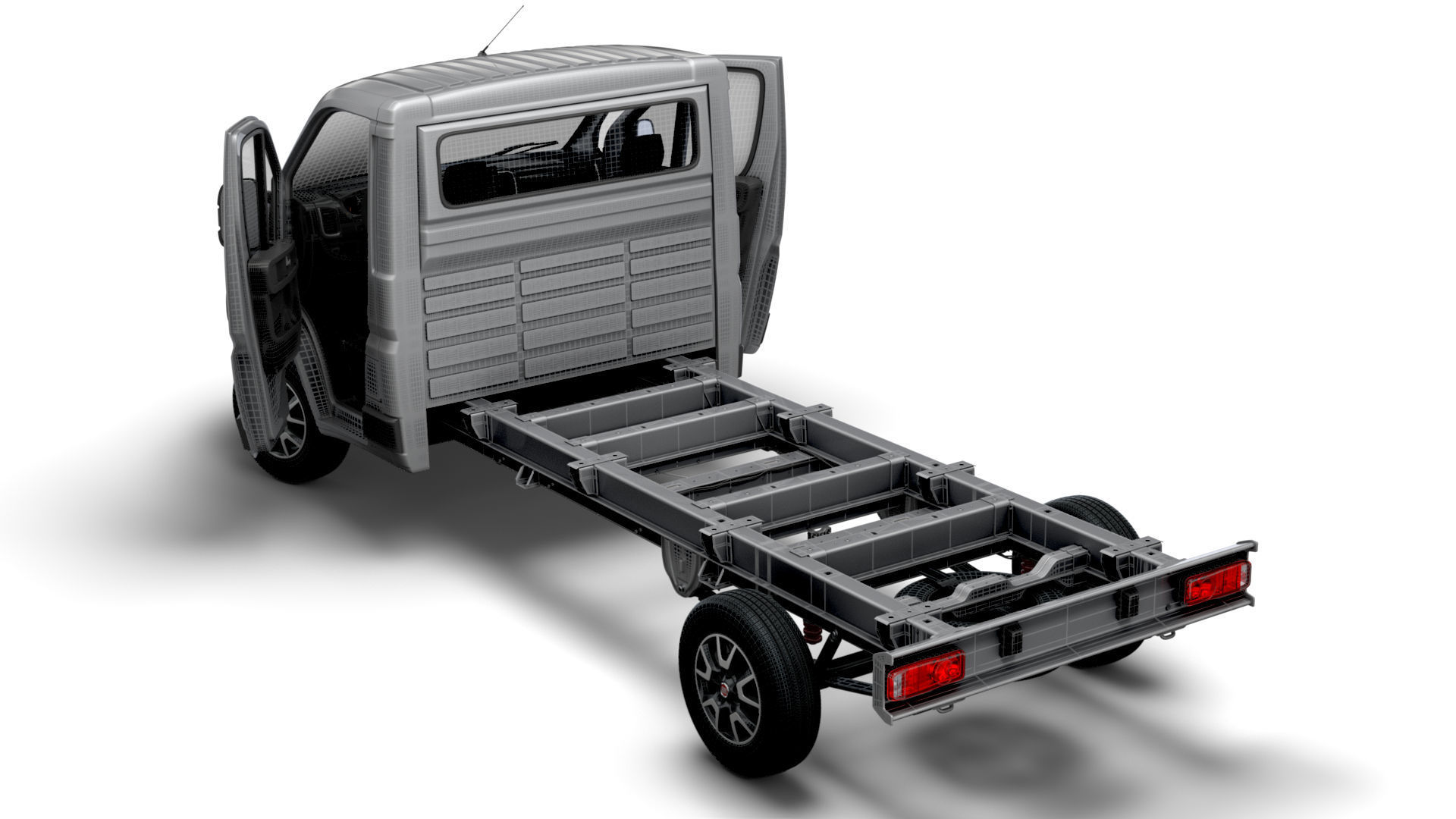 Fiat Ducato Chassis Truck SCab 4035WB HQInterior 2023 3D model | CGTrader