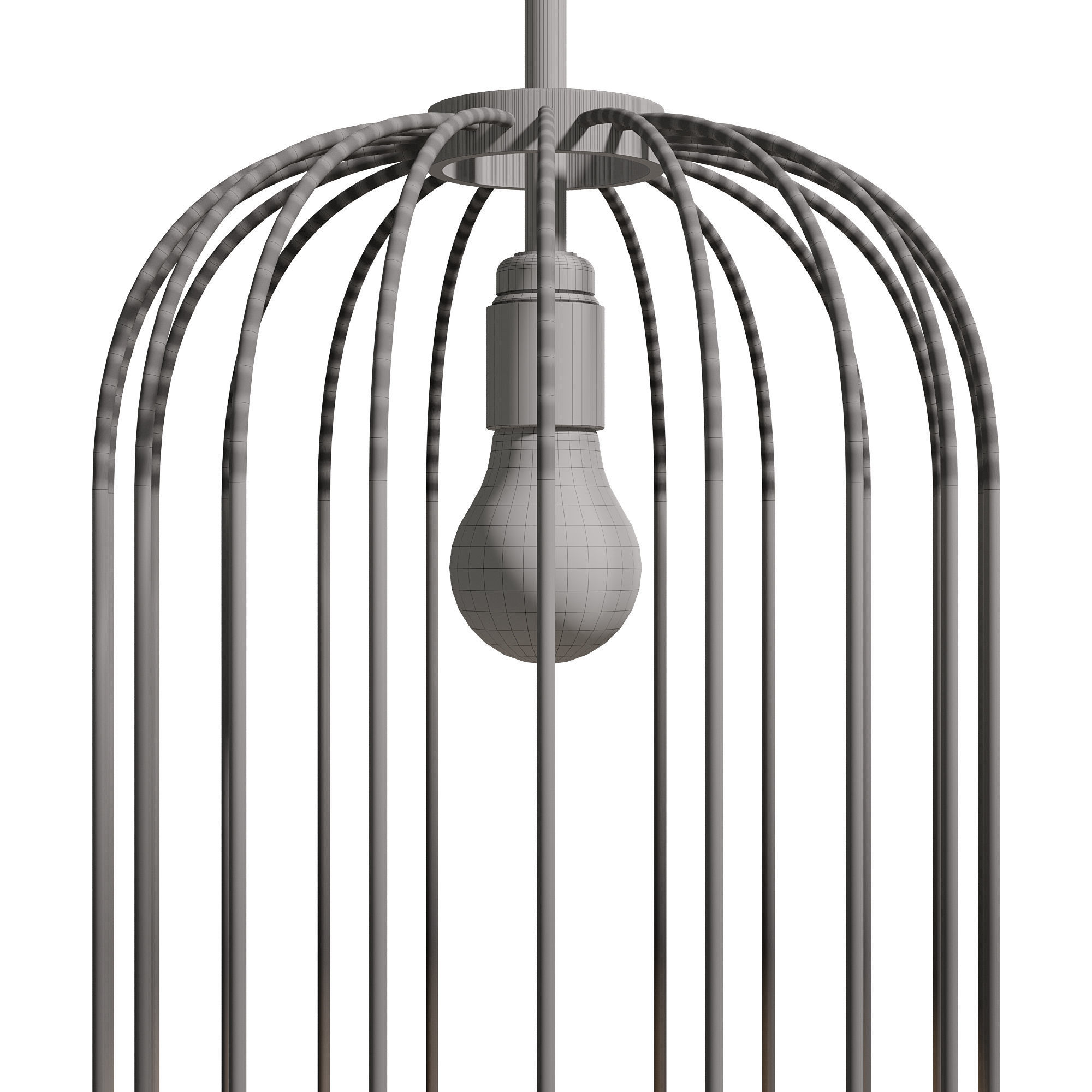 Puins Ceiling Lighting Bird Cage Planter 3D model | CGTrader