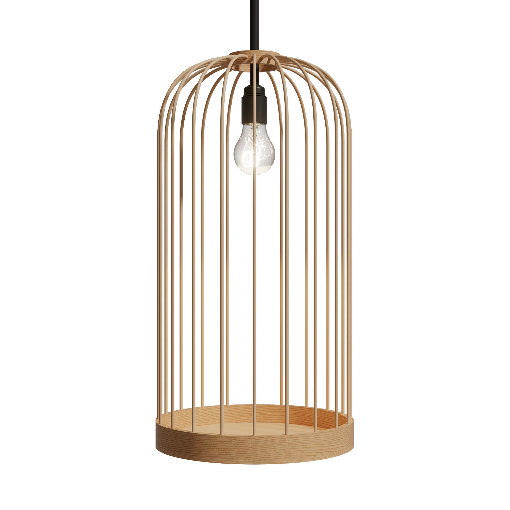 Puins Ceiling Lighting Bird Cage Planter 3D model | CGTrader