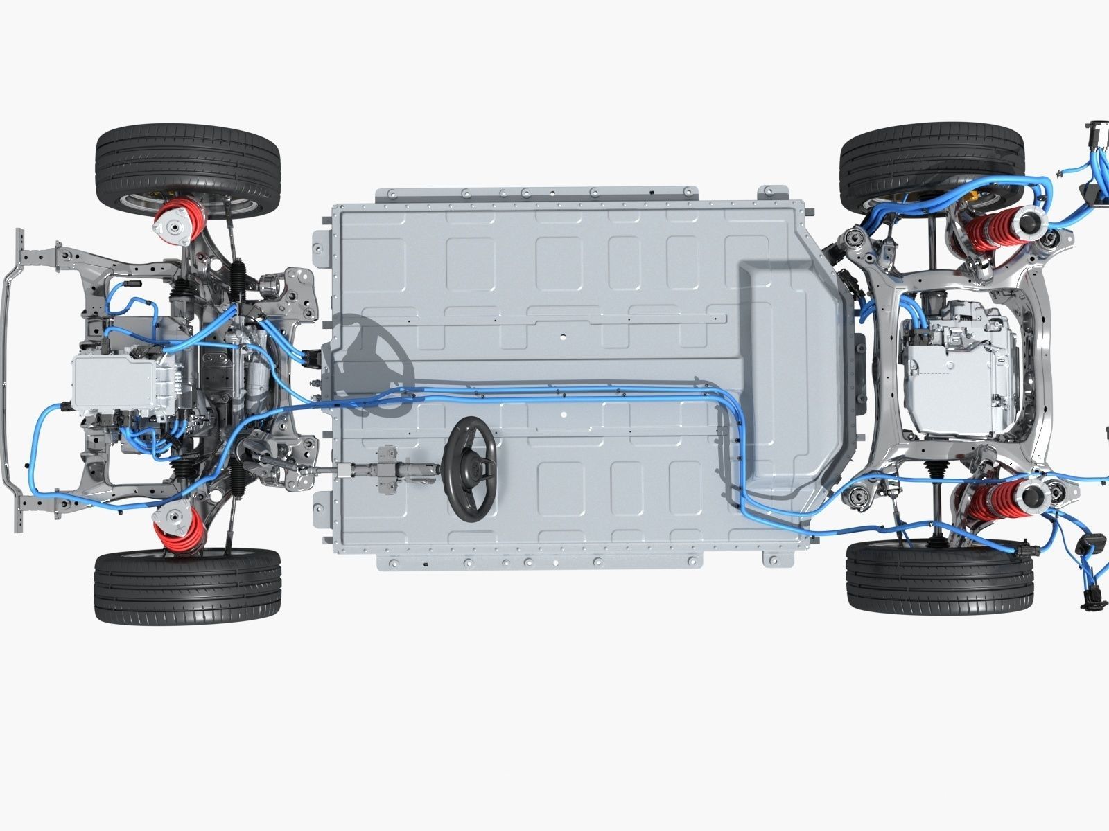 Electric SUV chassis X-ray 3D model | CGTrader