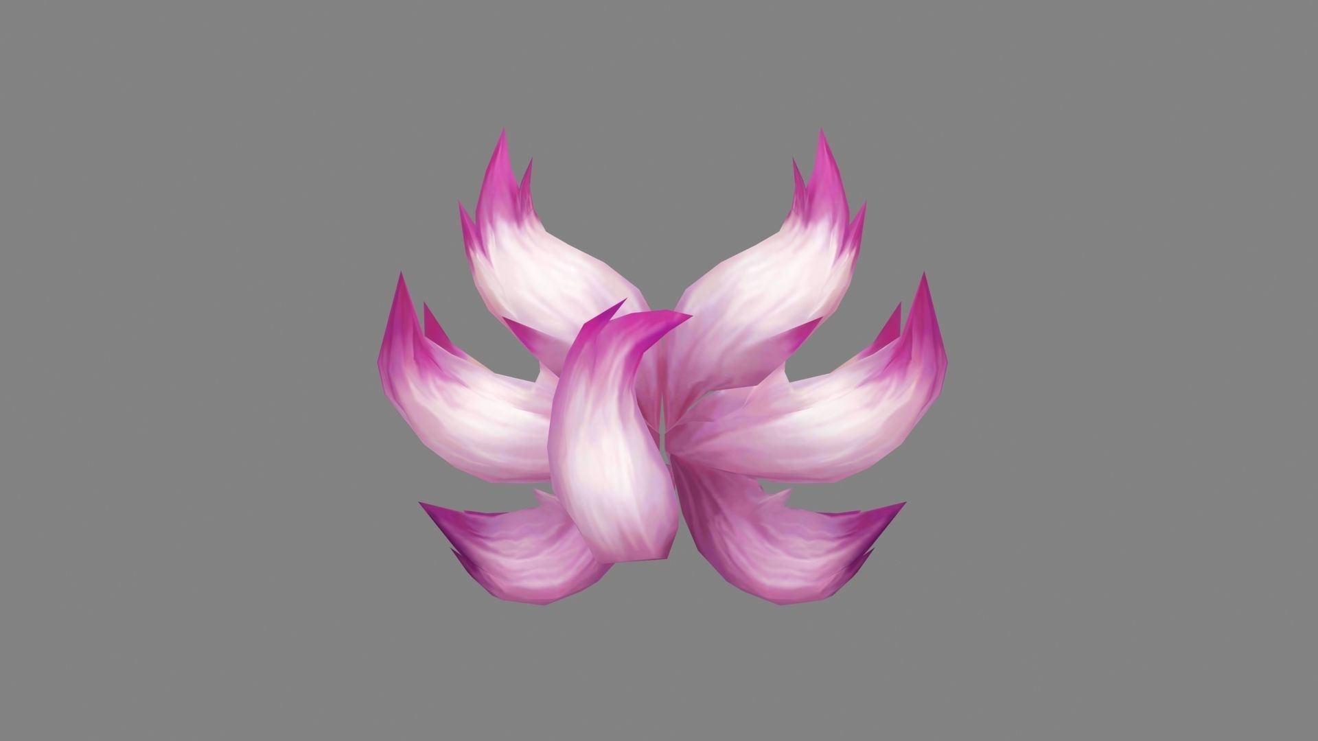 3D model Cartoon pink fox tail VR / AR / low-poly | CGTrader