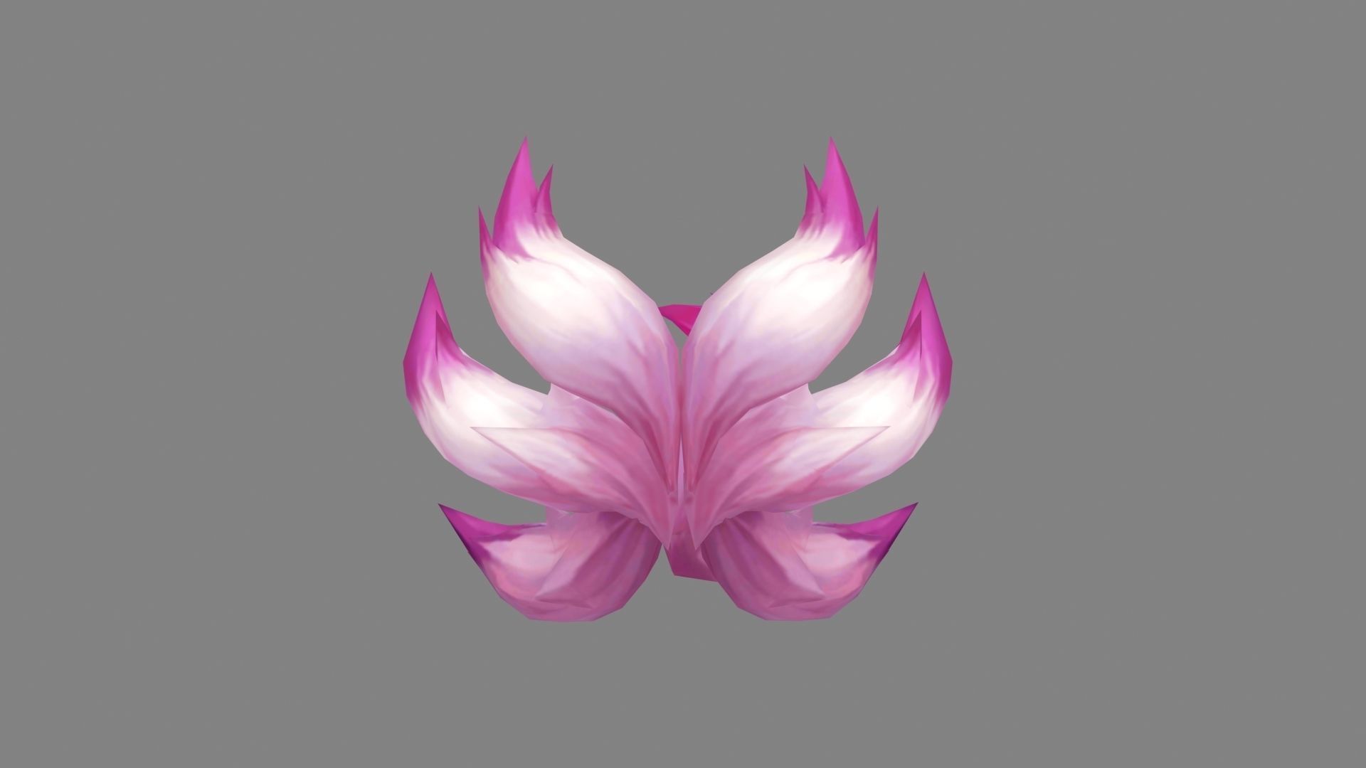 3D model Cartoon pink fox tail VR / AR / low-poly | CGTrader