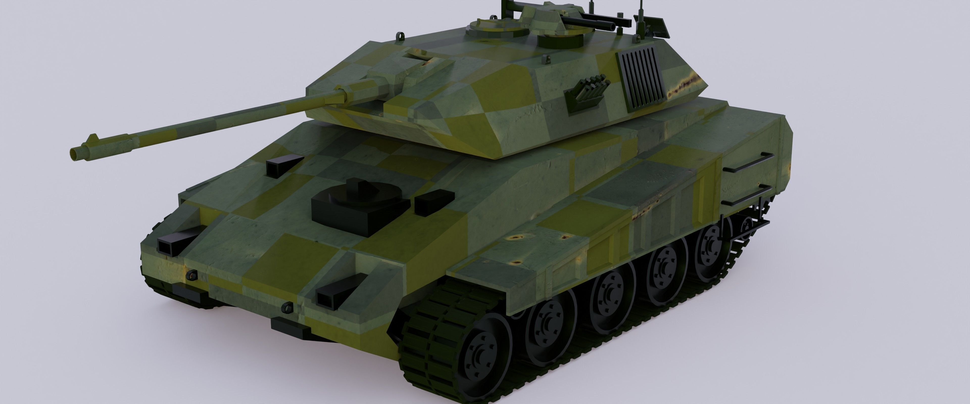 War Cyber Tank Re01 concept Free version demo free VR / AR / low-poly ...