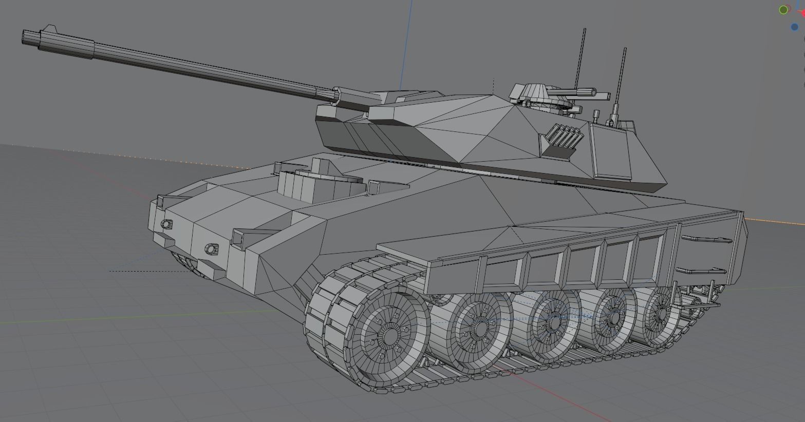 War Cyber Tank Re01 concept Free version demo free VR / AR / low-poly ...