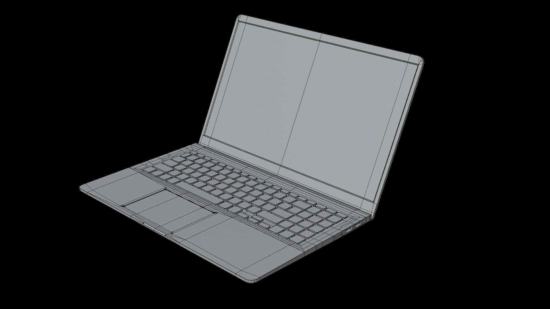 3D model Notebook laptop VR / AR / low-poly | CGTrader