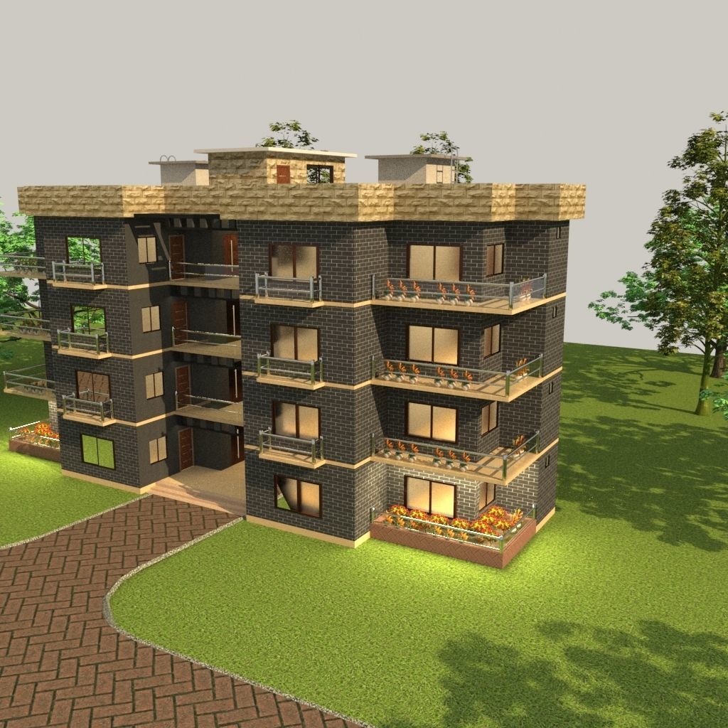 3D APARTMENT BEAUTIFUL BUILDING 3D model | CGTrader