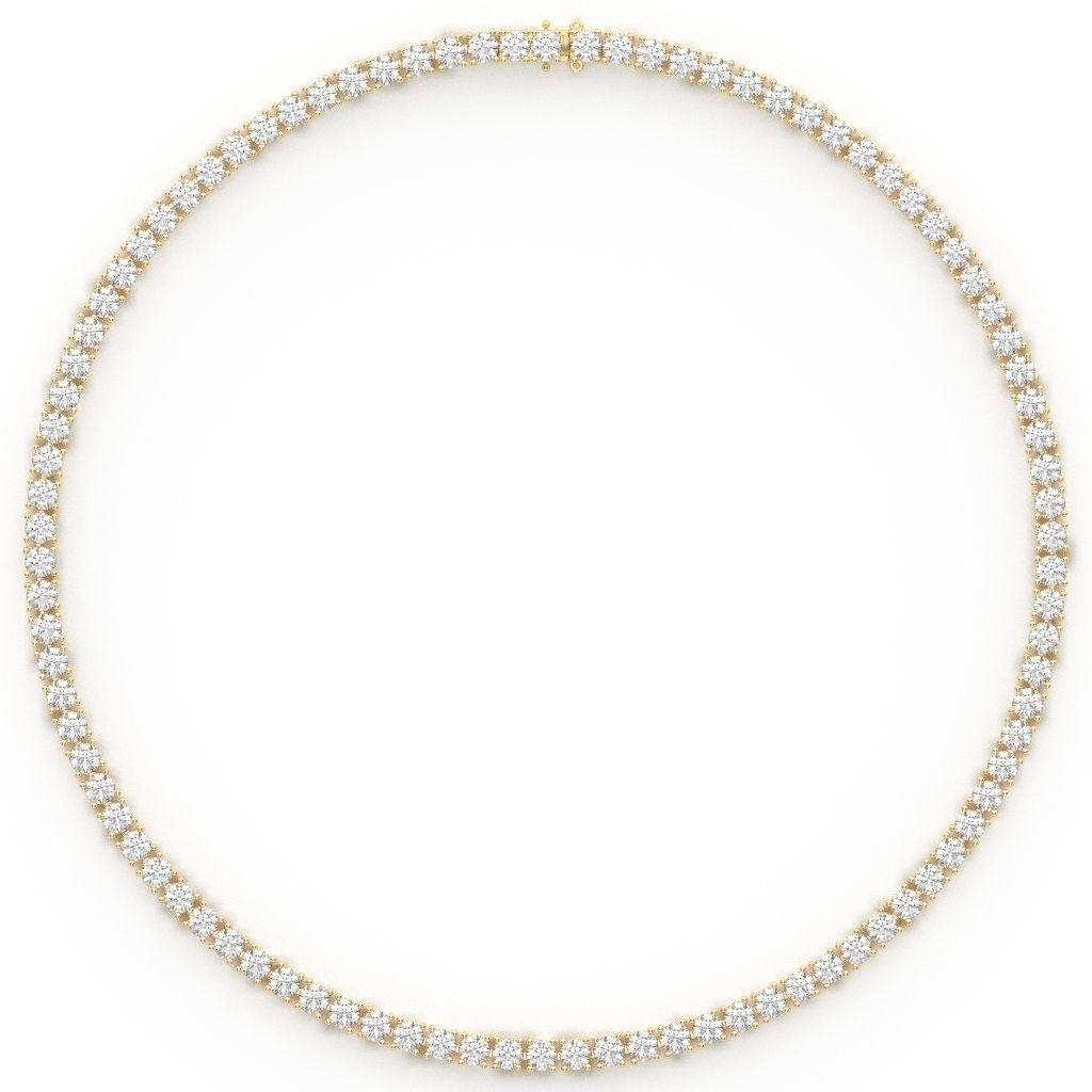 3D Print Ready Diamond Tennis Chain with Lock 3D model 3D printable ...