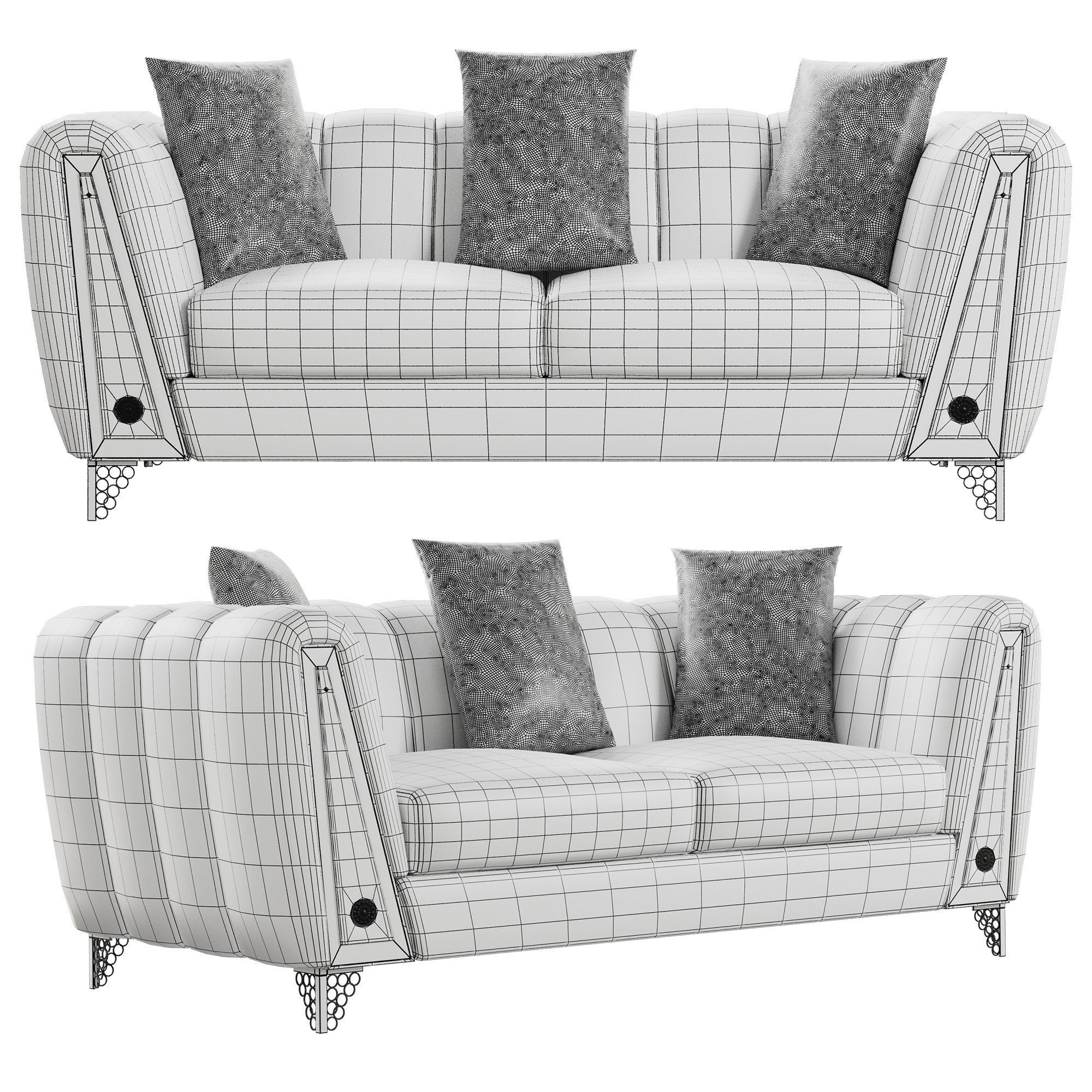3D model FH 7168 sofa set VR / AR / low-poly | CGTrader