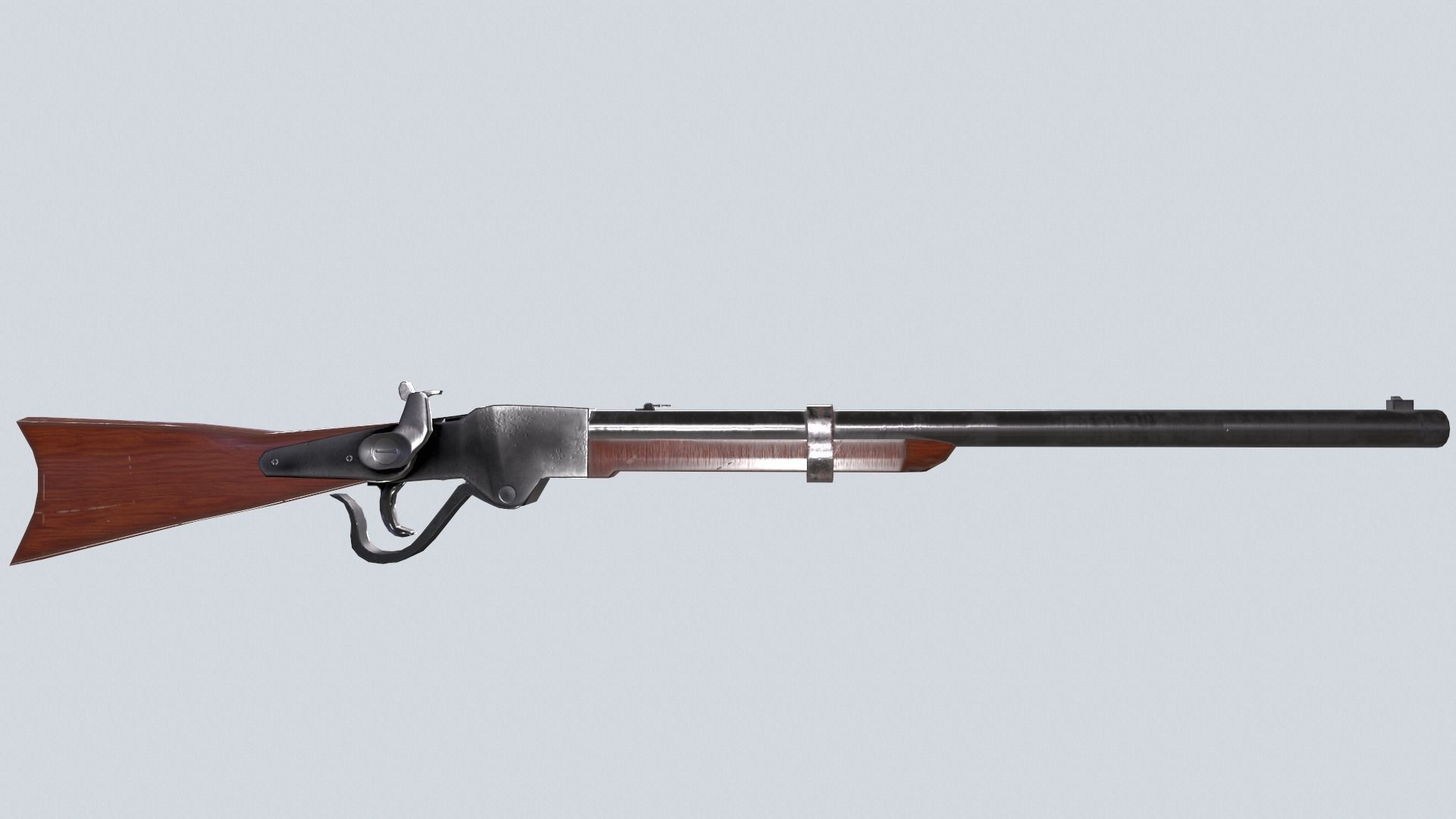 3D model Spencer repeating rifle VR / AR / low-poly | CGTrader