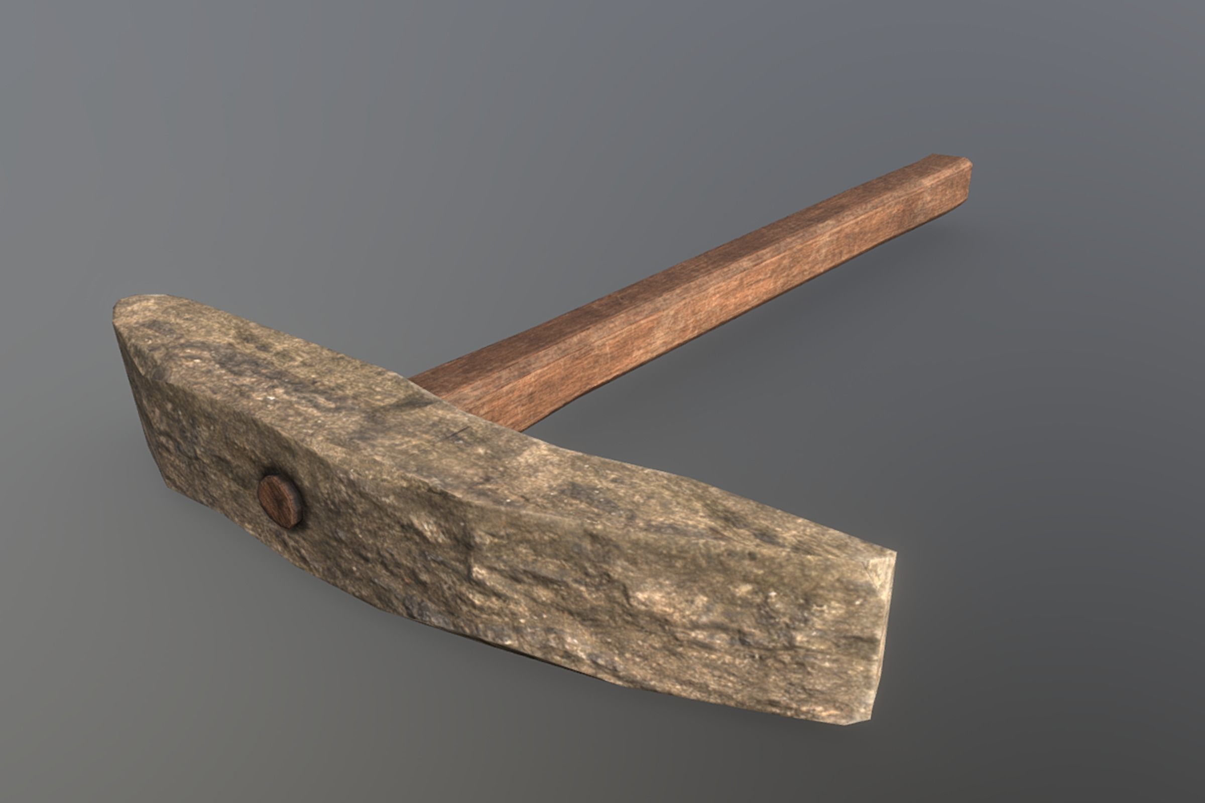 3D model Pickaxe - Stone VR / AR / low-poly | CGTrader