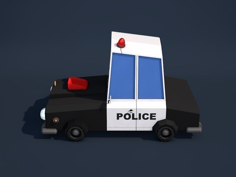 3D model Low Poly Police Car VR / AR / low-poly | CGTrader