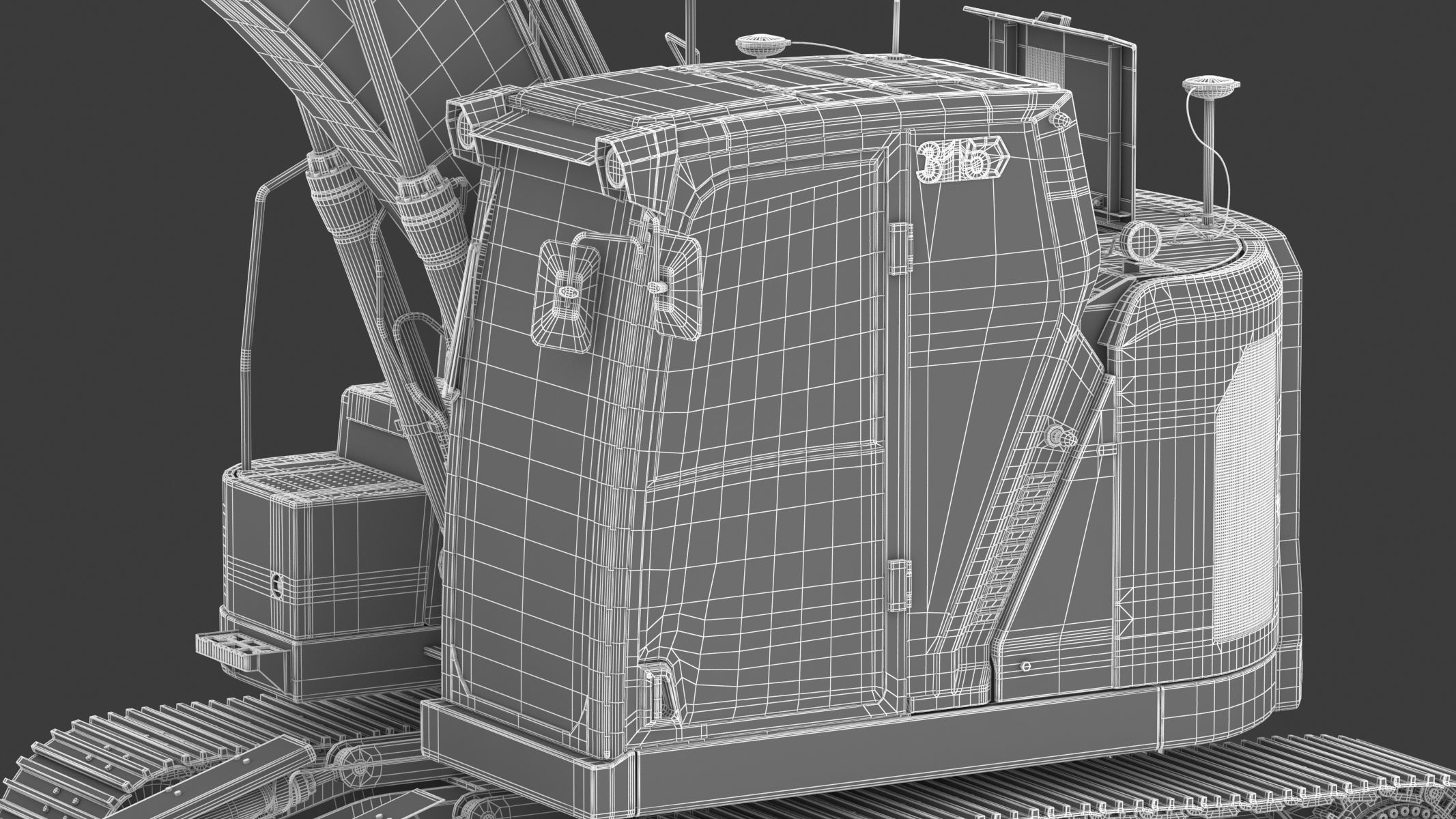 CAT 315 Excavator 3D model | CGTrader