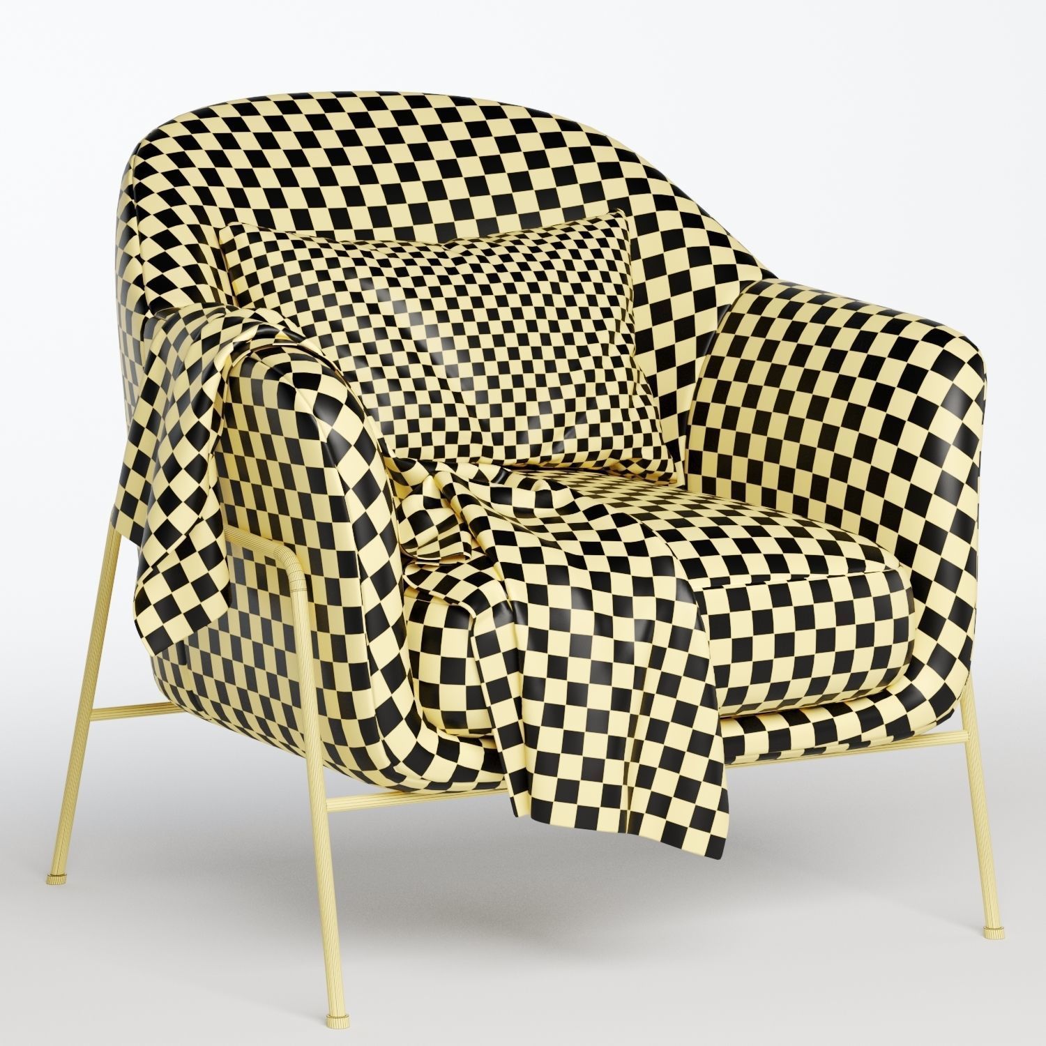 Wiley Ivory Armchair 3D model | CGTrader