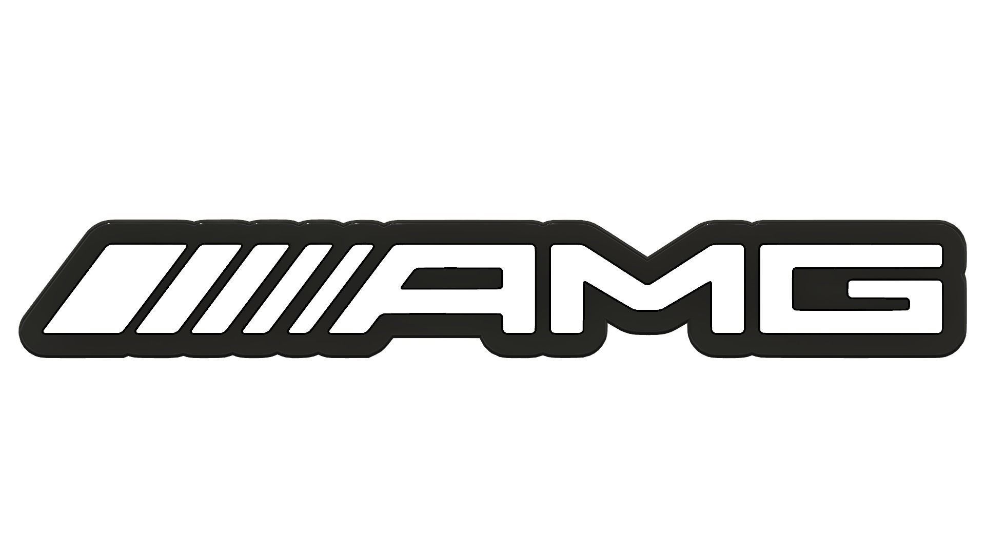 Mercedes Benz and AMG Stand Logo 3D model 3D printable | CGTrader