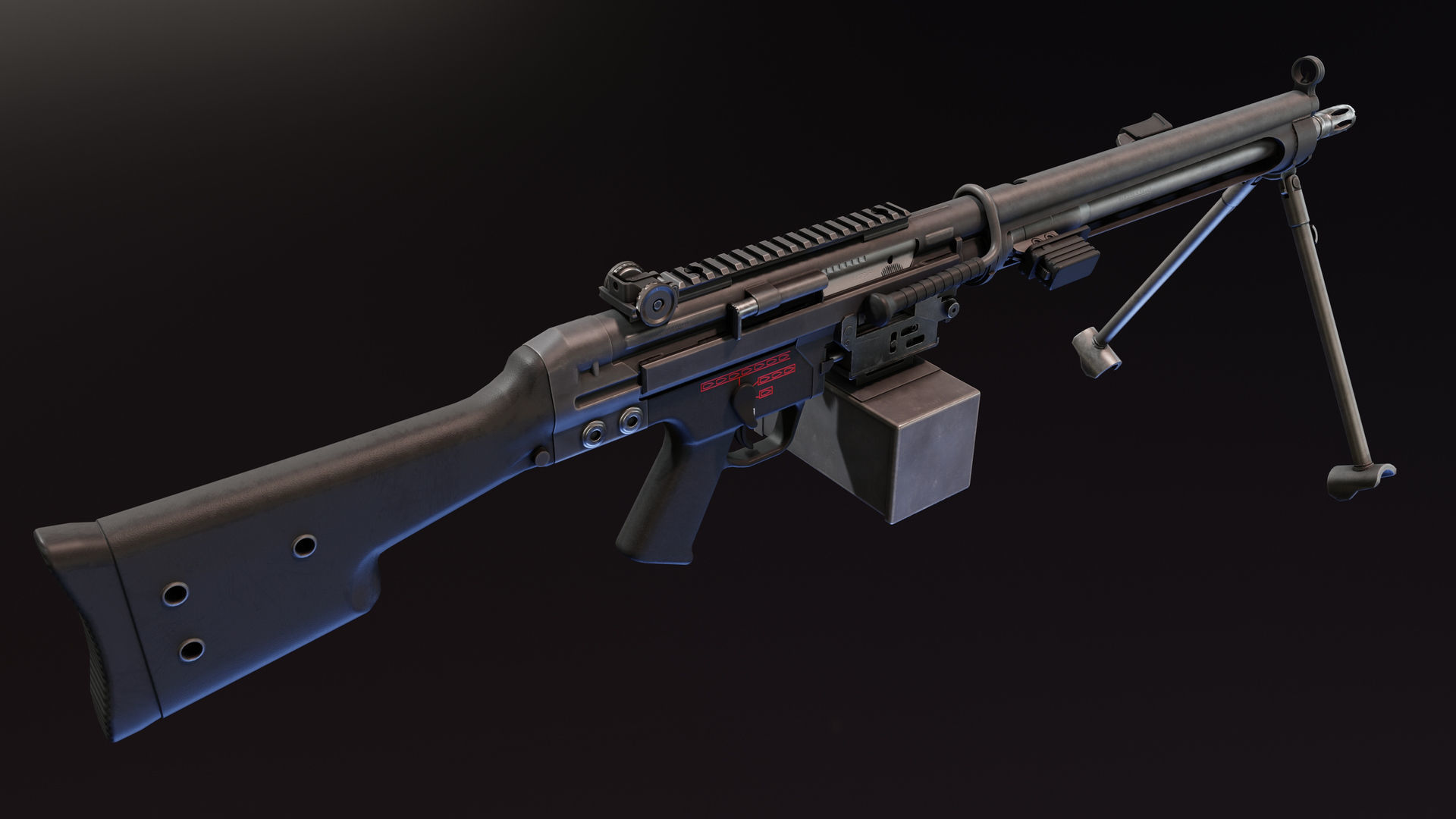3D model HK23E Light Machine Gun VR / AR / low-poly | CGTrader