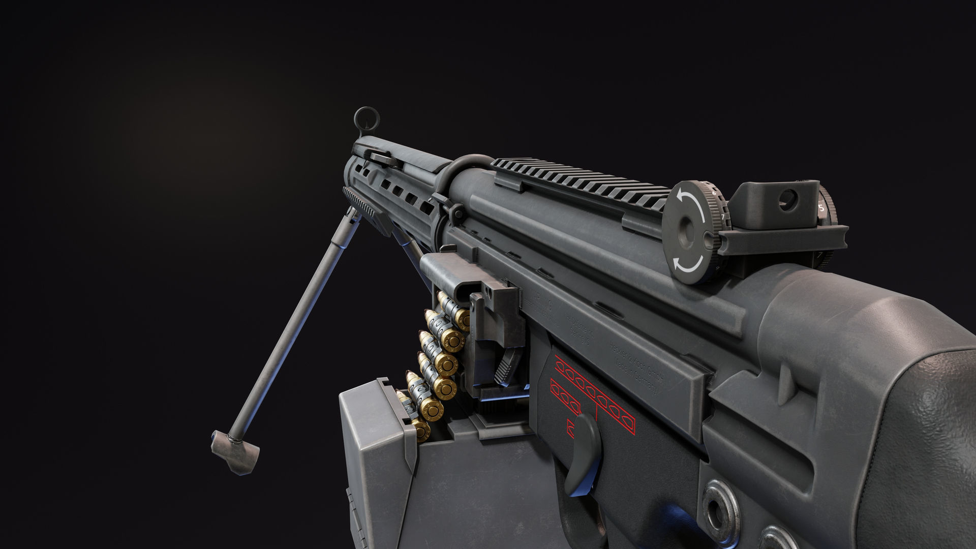 3D model HK23E Light Machine Gun VR / AR / low-poly | CGTrader